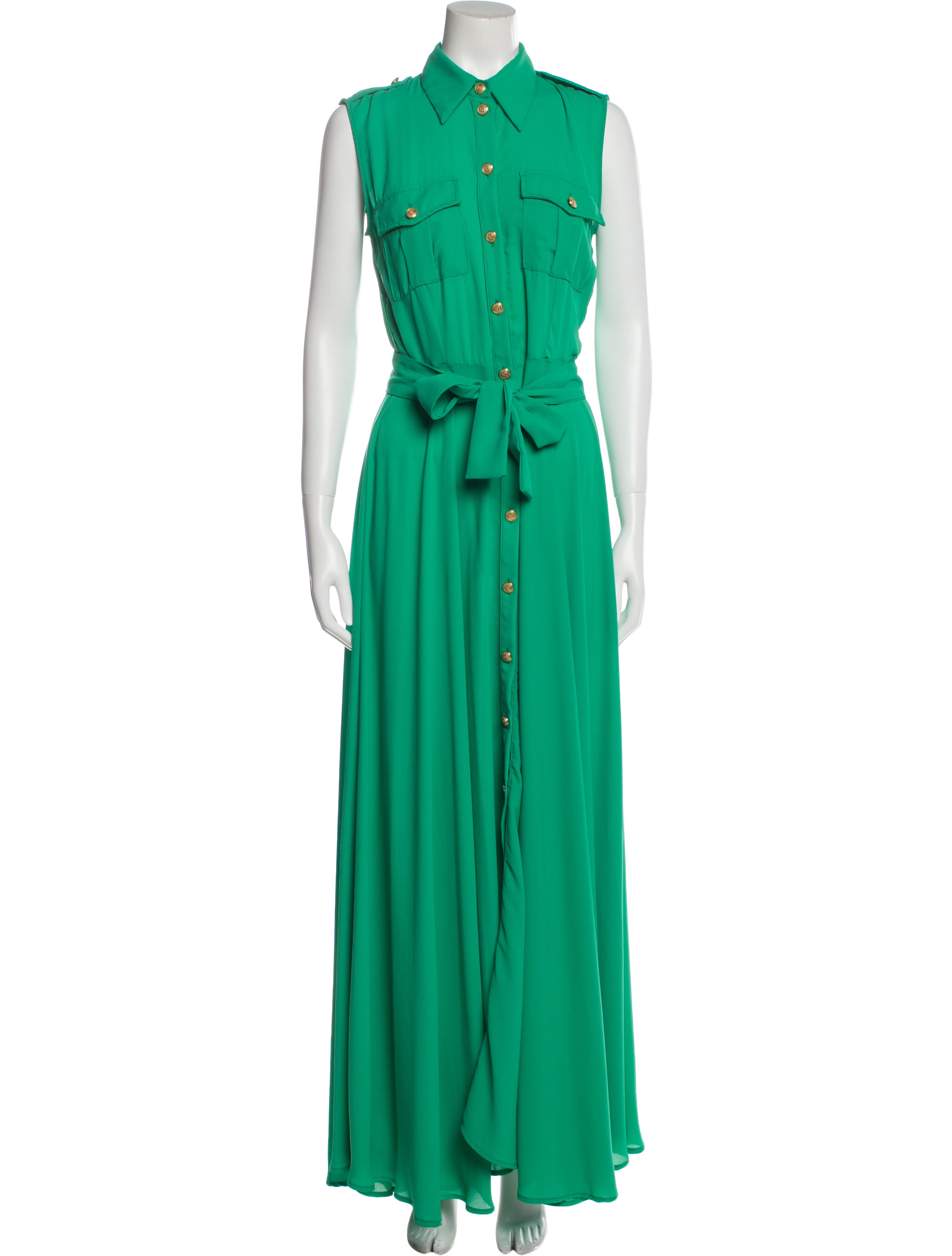 Flavio Castellani Long Dress - Green Dresses, Clothing - W2F20714 | The ...