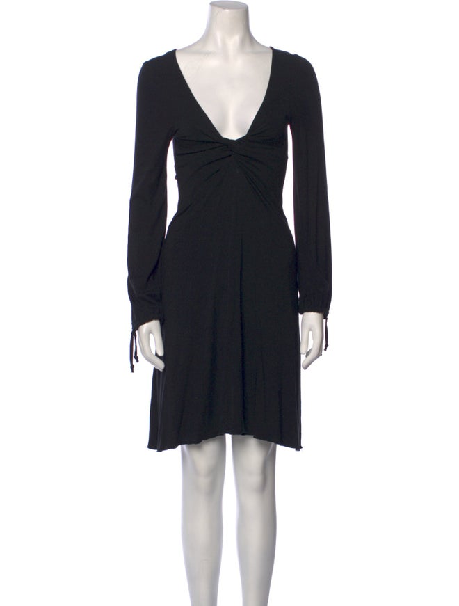 Flavio Castellani V-Neck Mini Dress - Black Dresses, Clothing ...
