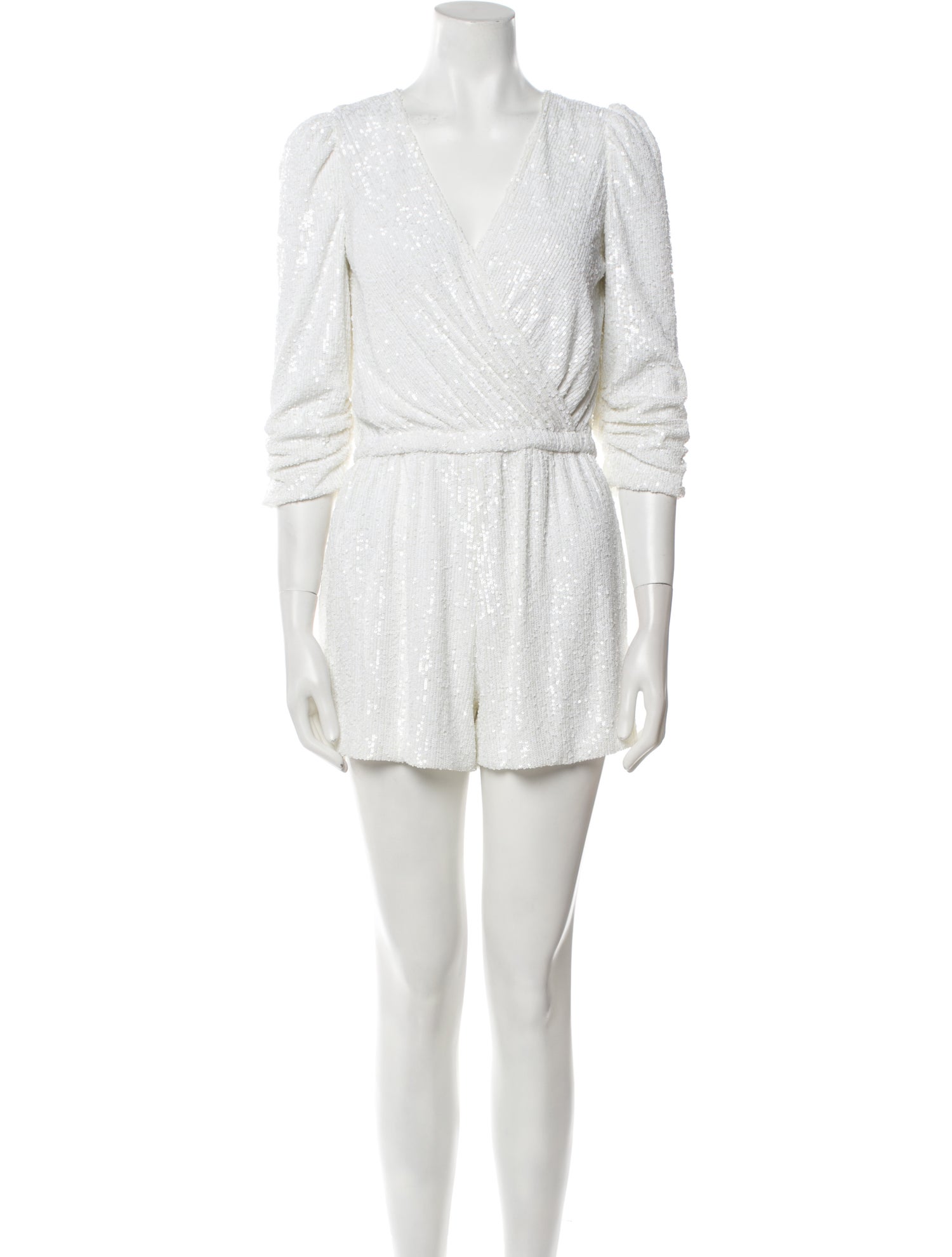 Generation Love Plunge Neckline Romper w/ Tags - 14.75" Rise, White ...