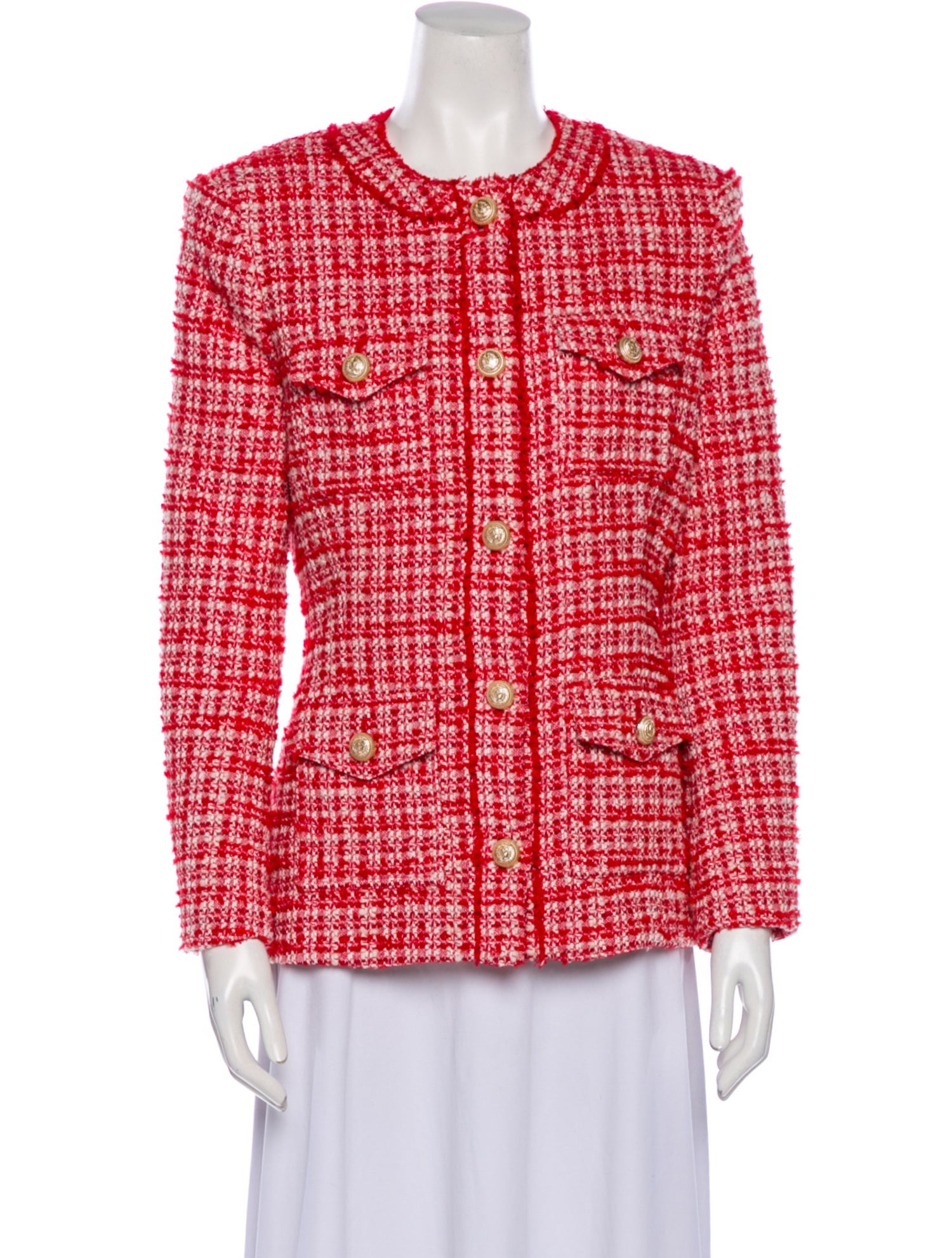 Generation Love Tweed Pattern Evening Jacket w/ Tags - Red Jackets ...