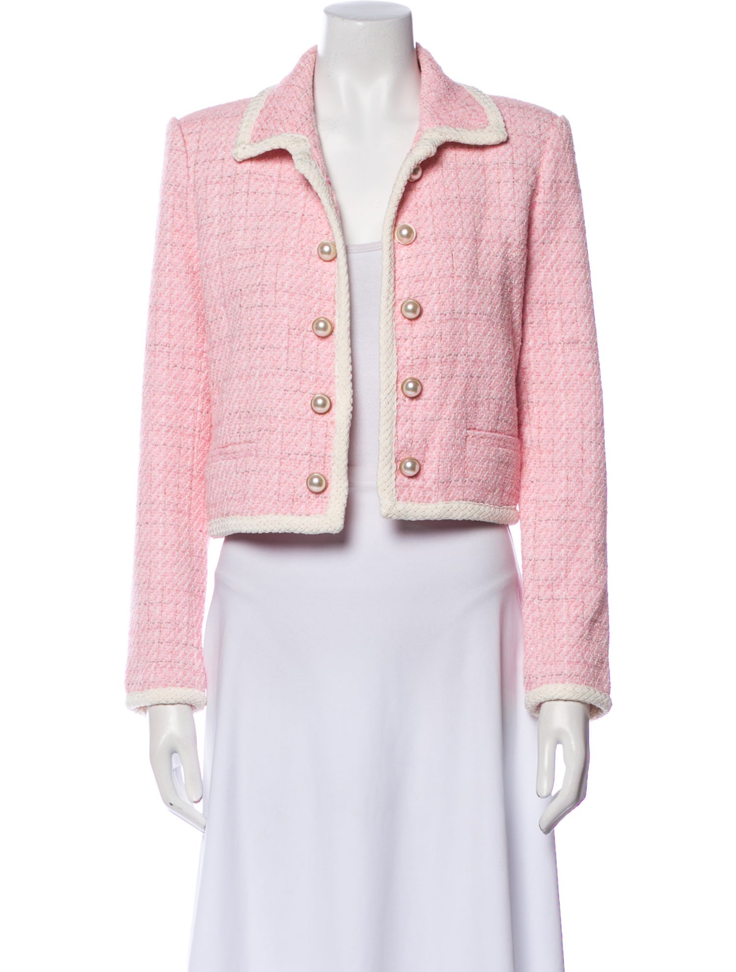 Generation Love Tweed Pattern Evening Jacket - Pink Jackets, Clothing ...