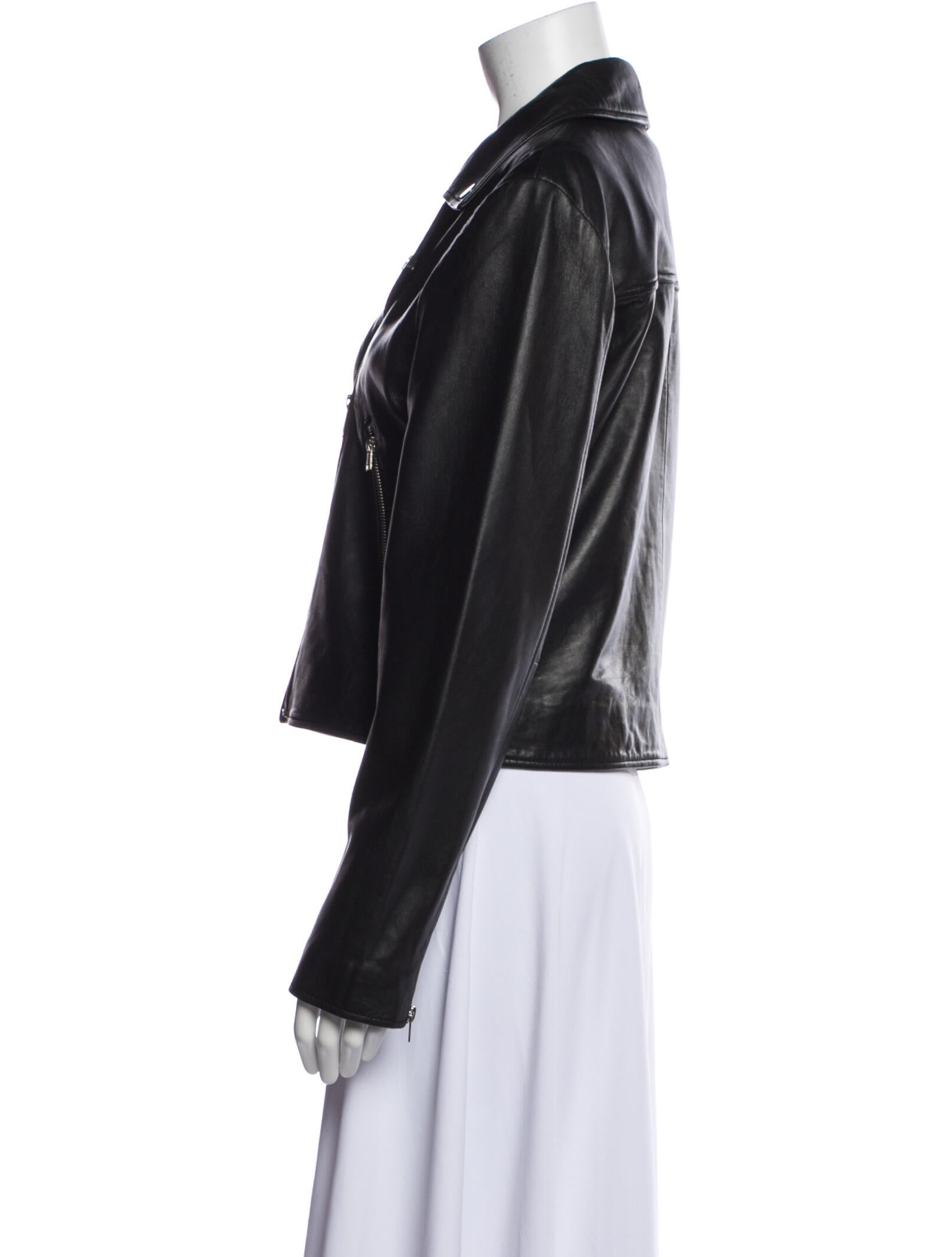 BA&SH Lamb Leather Biker Jacket - Black Jackets, Clothing - W2H40389 ...