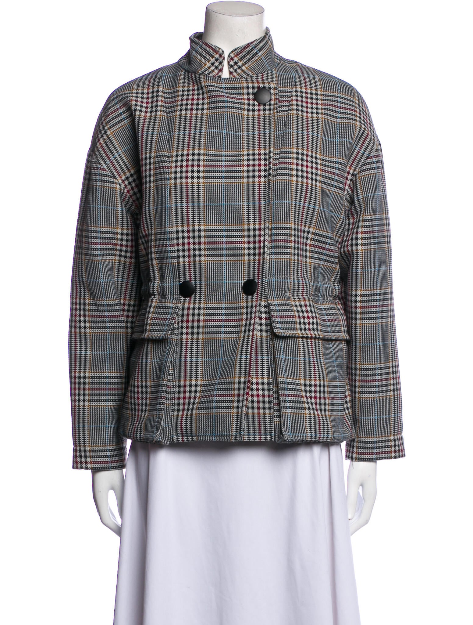 Thakoon Addition Plaid Print Evening Jacket - Red Jackets, Clothing ...