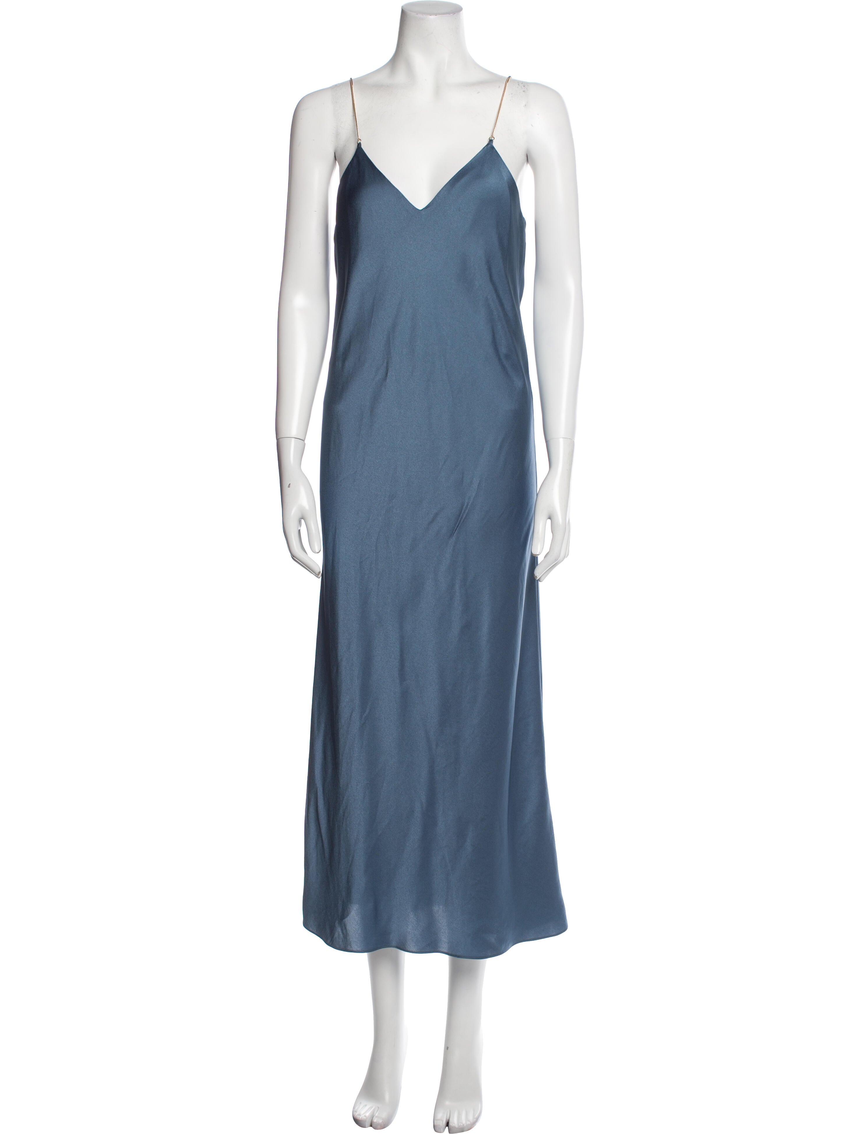 BA&SH V-Neck Long Dress - Blue Dresses, Clothing - W2H44344 | The RealReal
