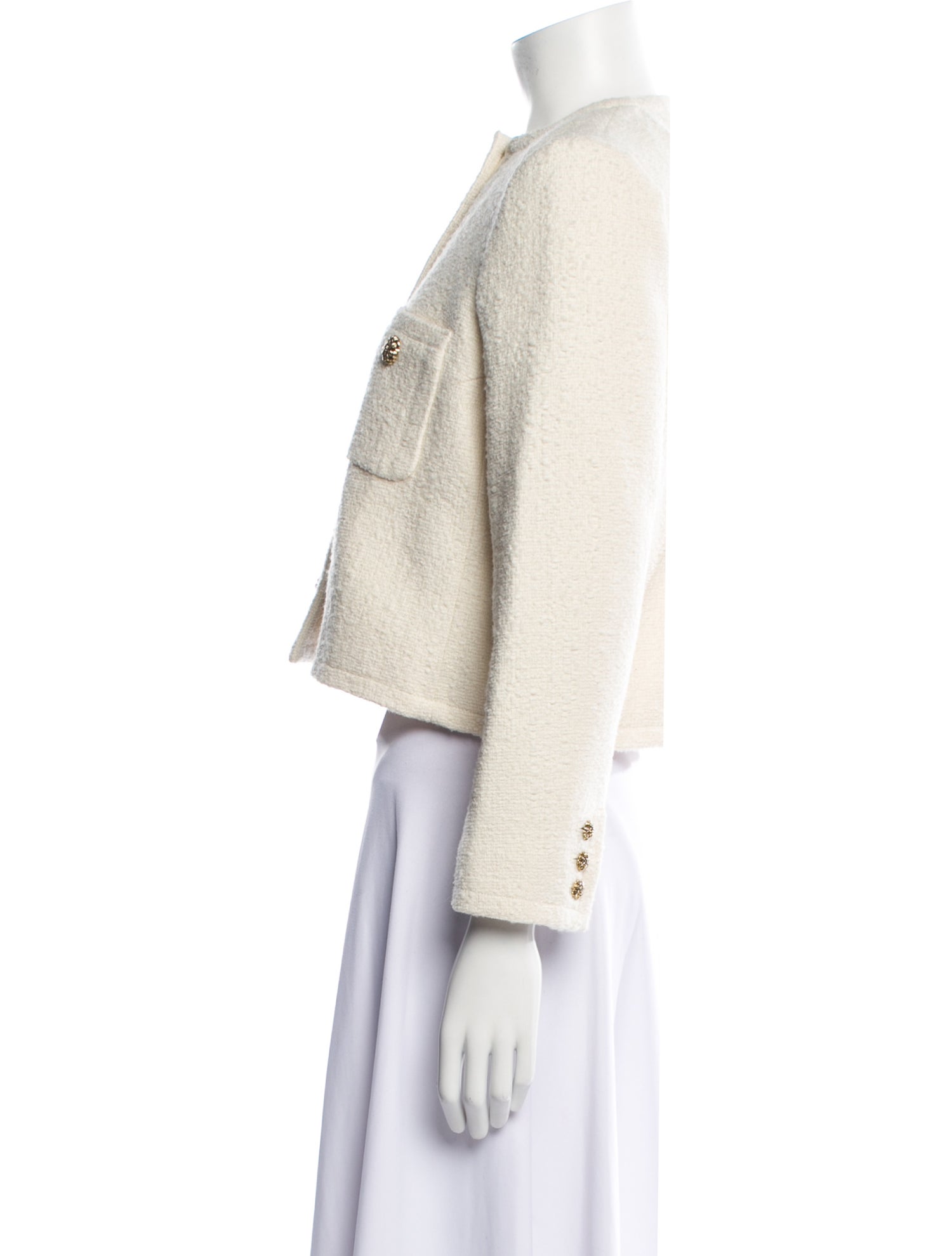 BA&SH Tweed Pattern Evening Jacket - Neutrals Jackets, Clothing ...
