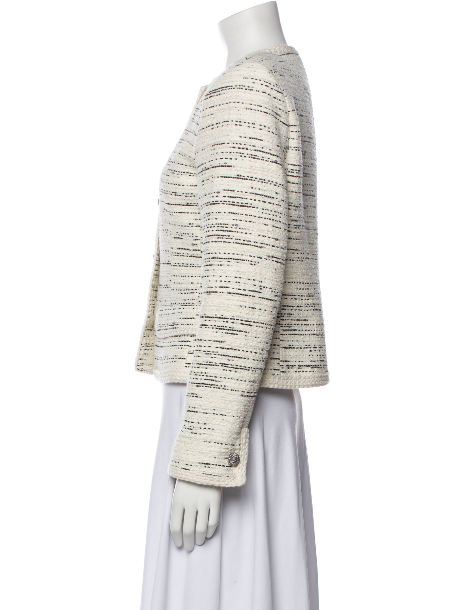 BA&SH Tweed Pattern Evening Jacket - Neutrals Jackets, Clothing ...