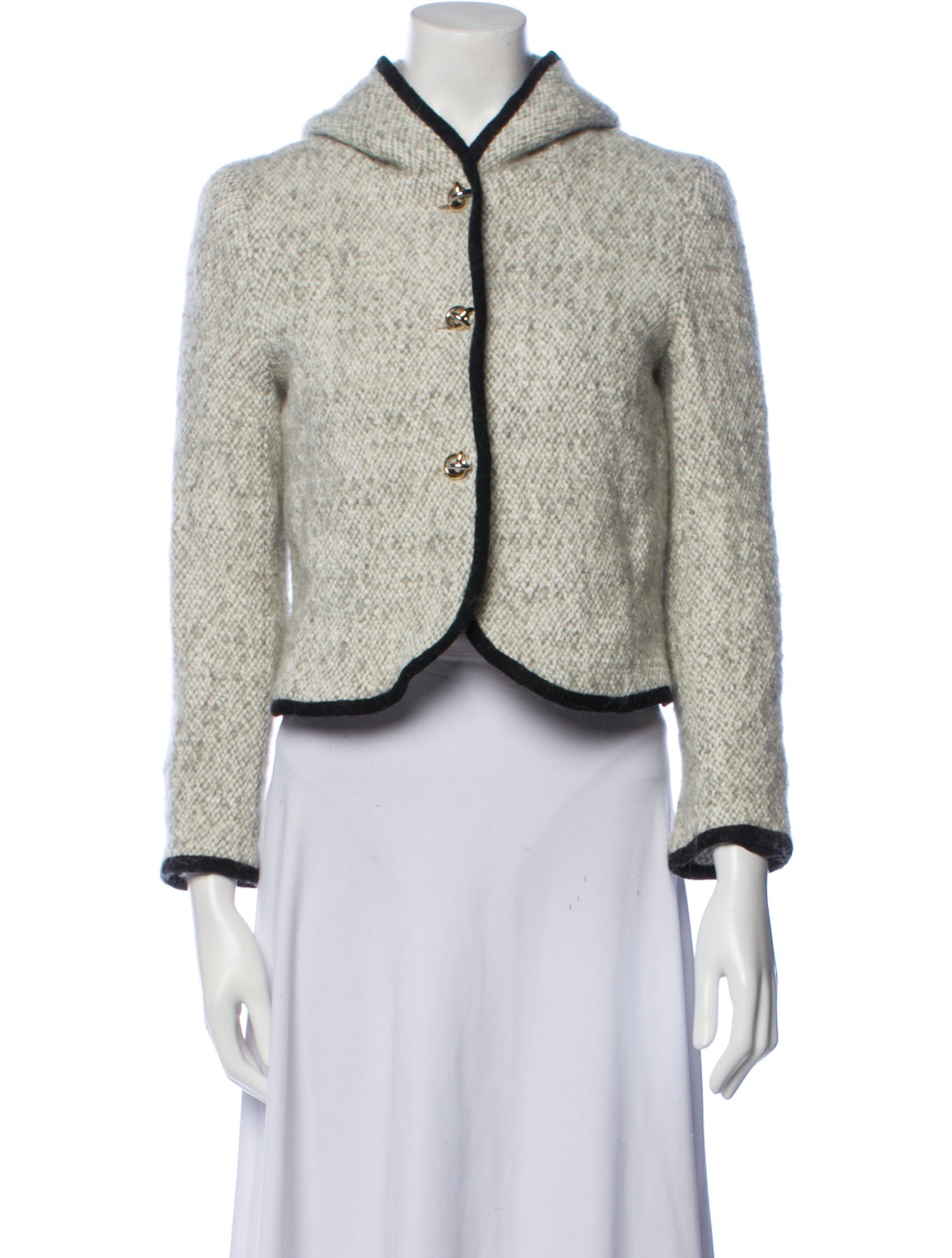 BA&SH Tweed Pattern Evening Jacket - Neutrals Jackets, Clothing ...