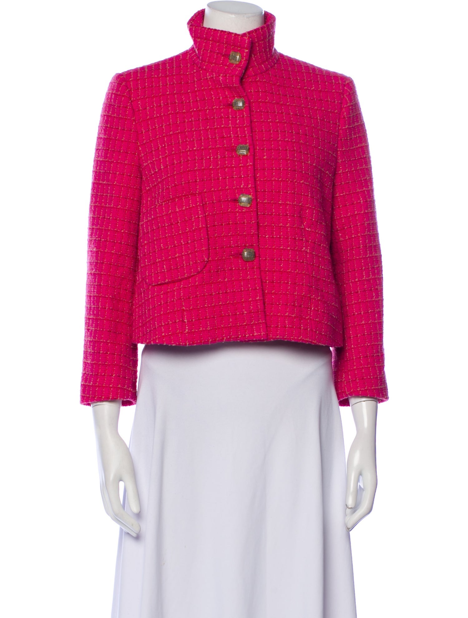 Sandro Tweed Pattern Evening Jacket - Blue Jackets, Clothing ...