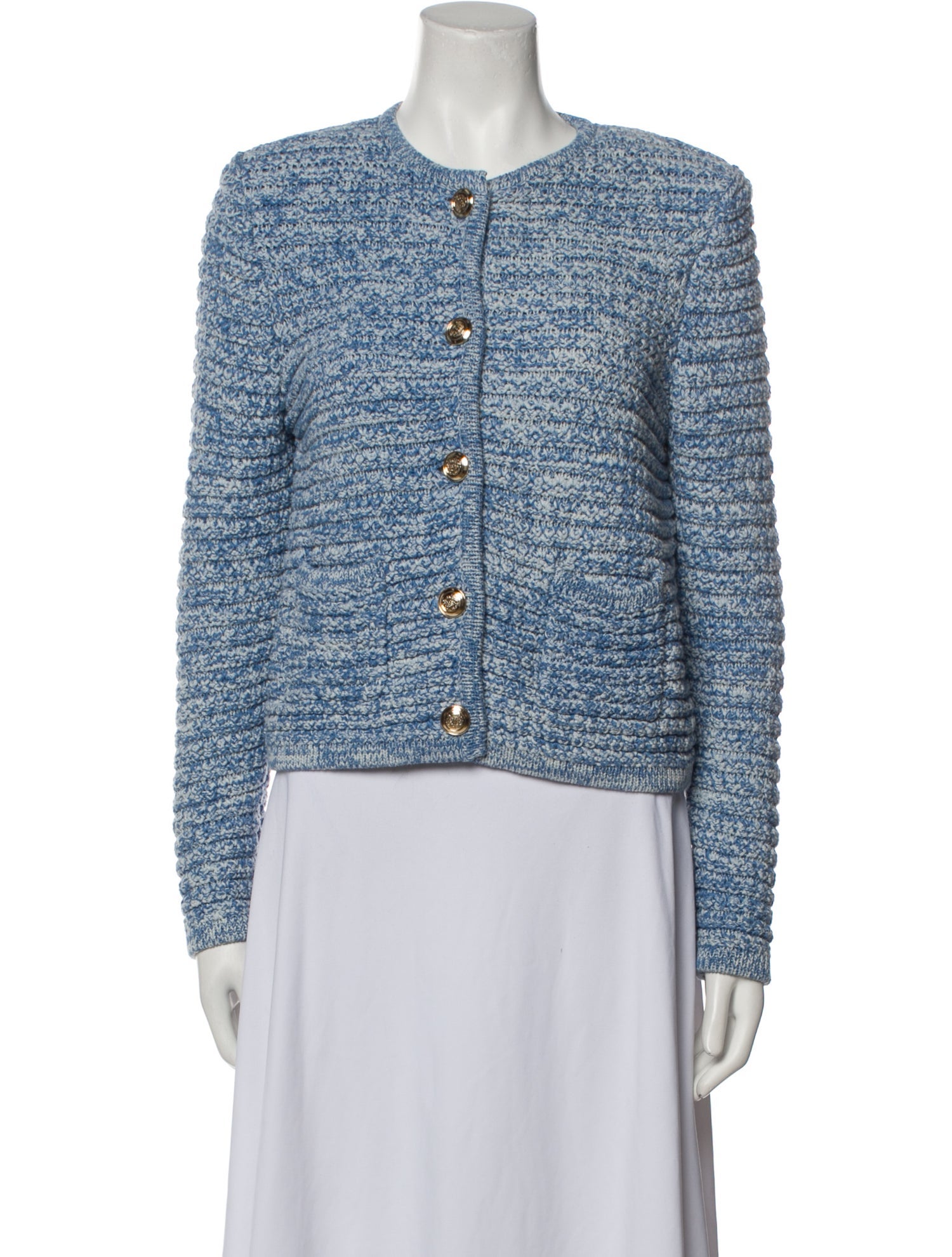 BA&SH Tweed Pattern Evening Jacket - Blue Jackets, Clothing - W2H56381 ...