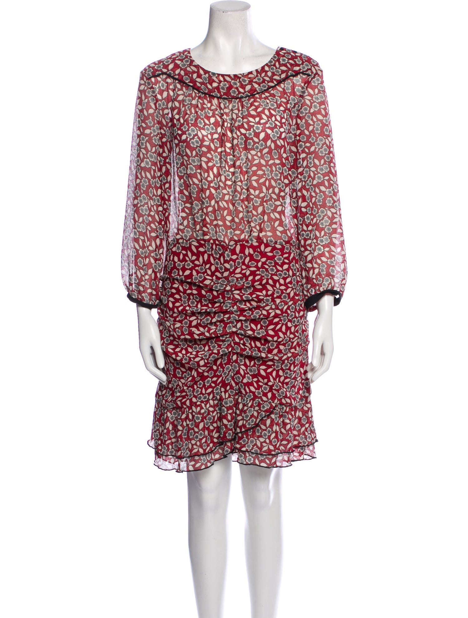 BA&SH Printed Mini Dress - Burgundy Dresses, Clothing - W2H59062 | The ...