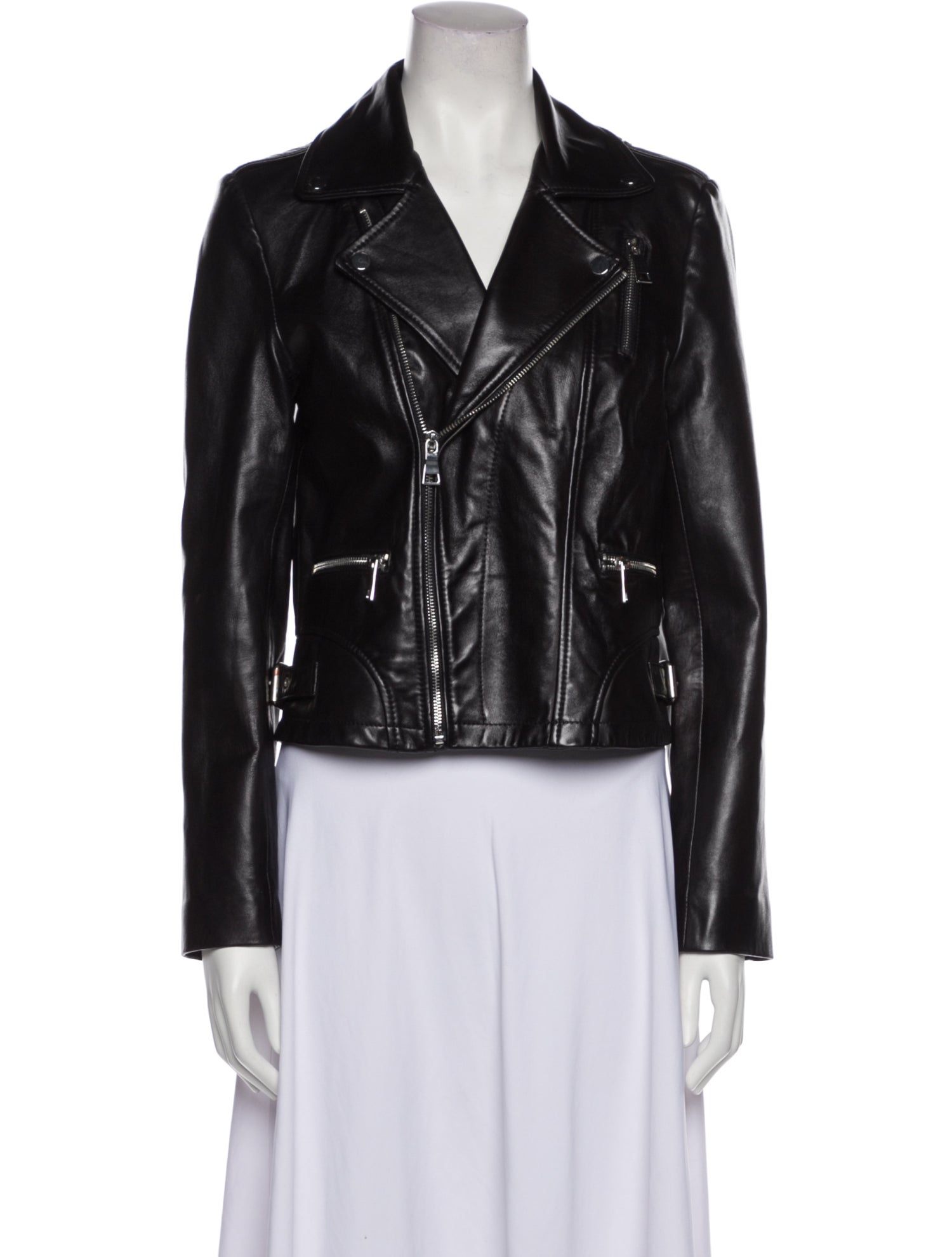 BA&SH Lamb Leather Biker Jacket - Black Jackets, Clothing - W2H61040 ...