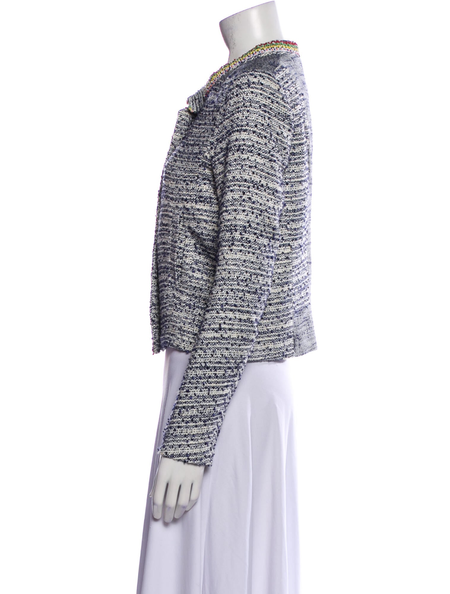 Carolina Herrera Tweed Pattern Evening Jacket - Red Jackets, Clothing ...