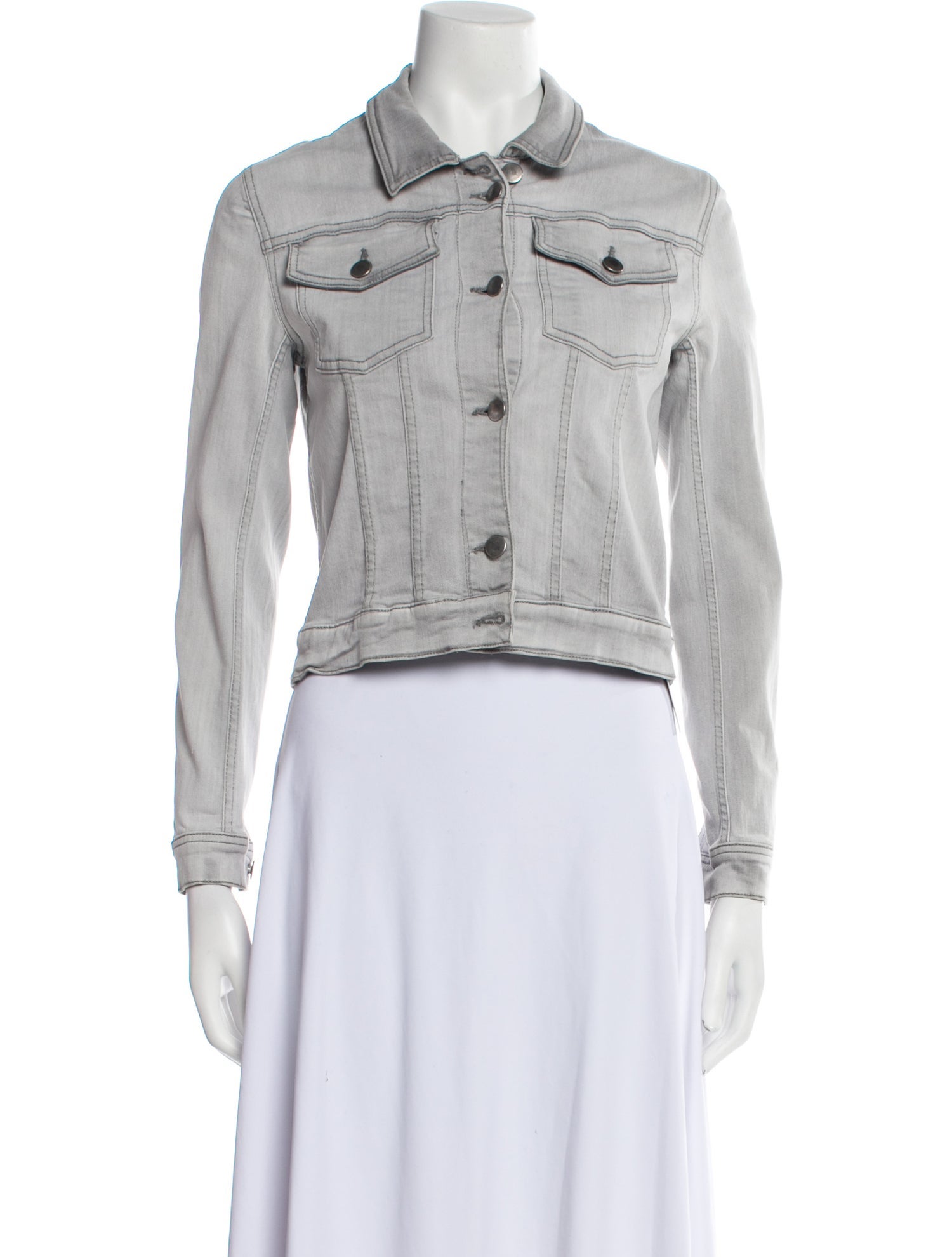 Maje Denim Jacket - Grey Jackets, Clothing - W2M124961 | The RealReal