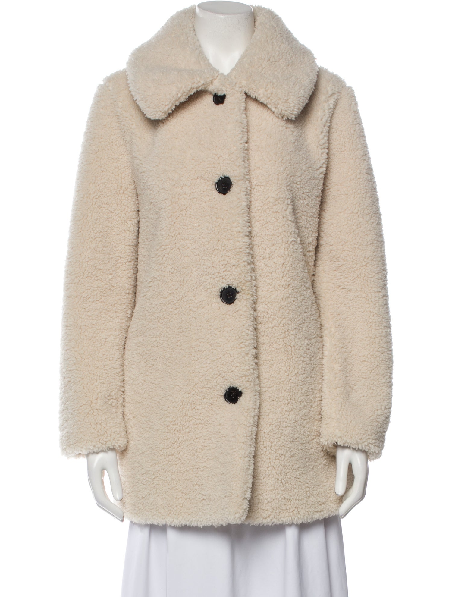 Maje Faux Fur Jacket - Neutrals Jackets, Clothing - W2M124976 | The ...