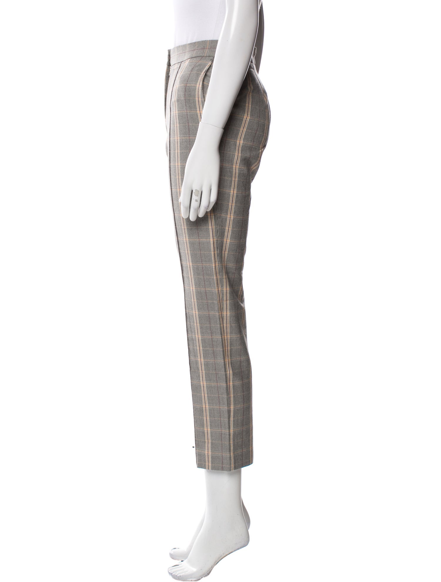 D&G Plaid Print Straight Leg Pants - Blue, 9.25" Rise Pants, Clothing - WDG94040 | The RealReal