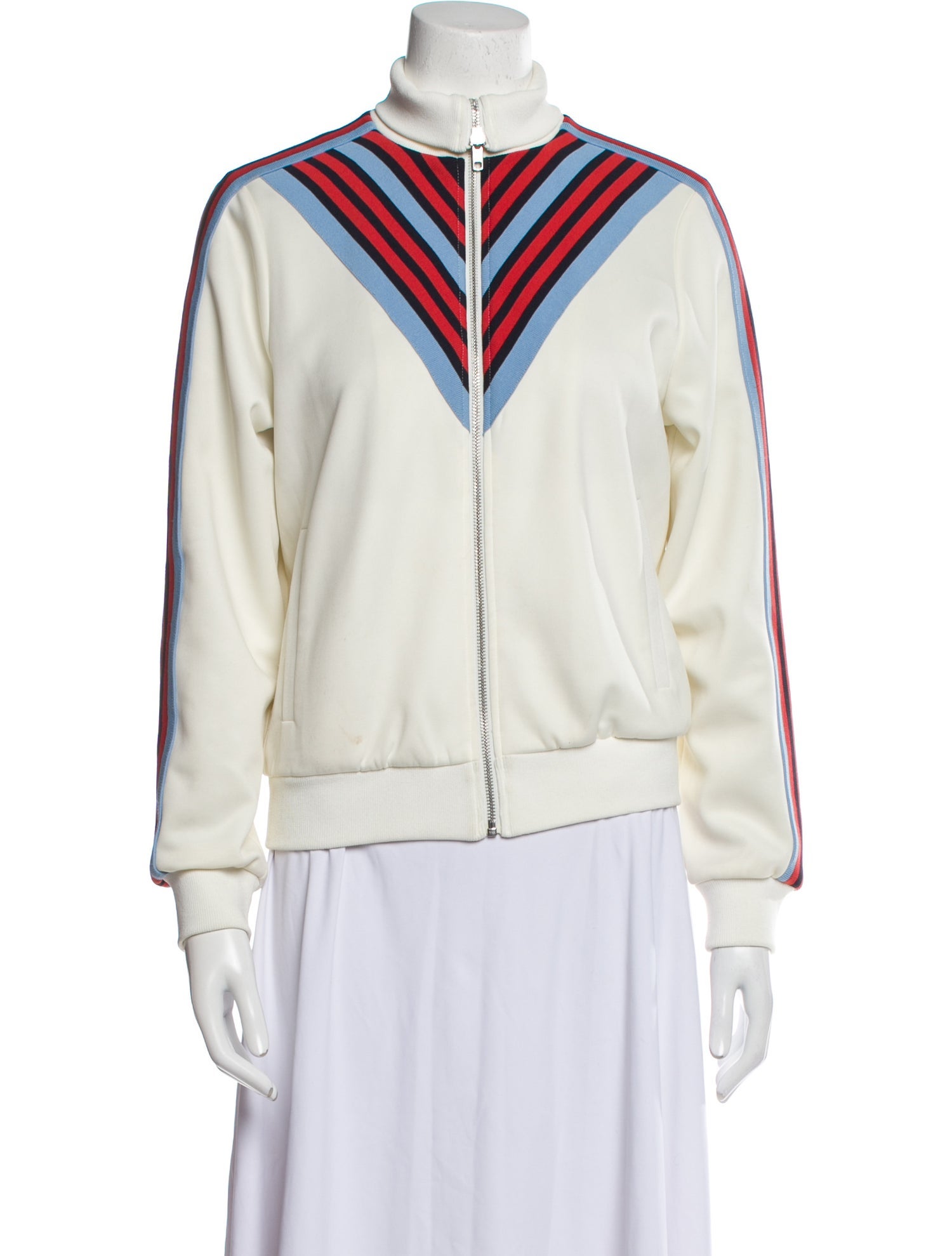 Maje Striped Bomber Jacket - Neutrals Jackets, Clothing - W2M125613 ...