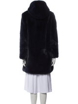 Maje Faux Fur Coat - Blue Coats, Clothing - W2M126326 | The RealReal