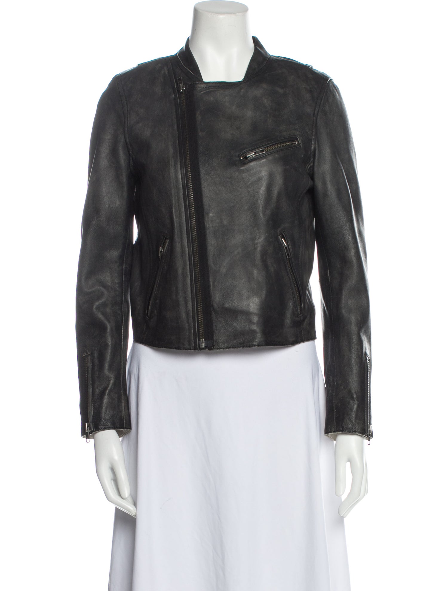 Maje Lamb Leather Biker Jacket - Black Jackets, Clothing - W2M126943 ...