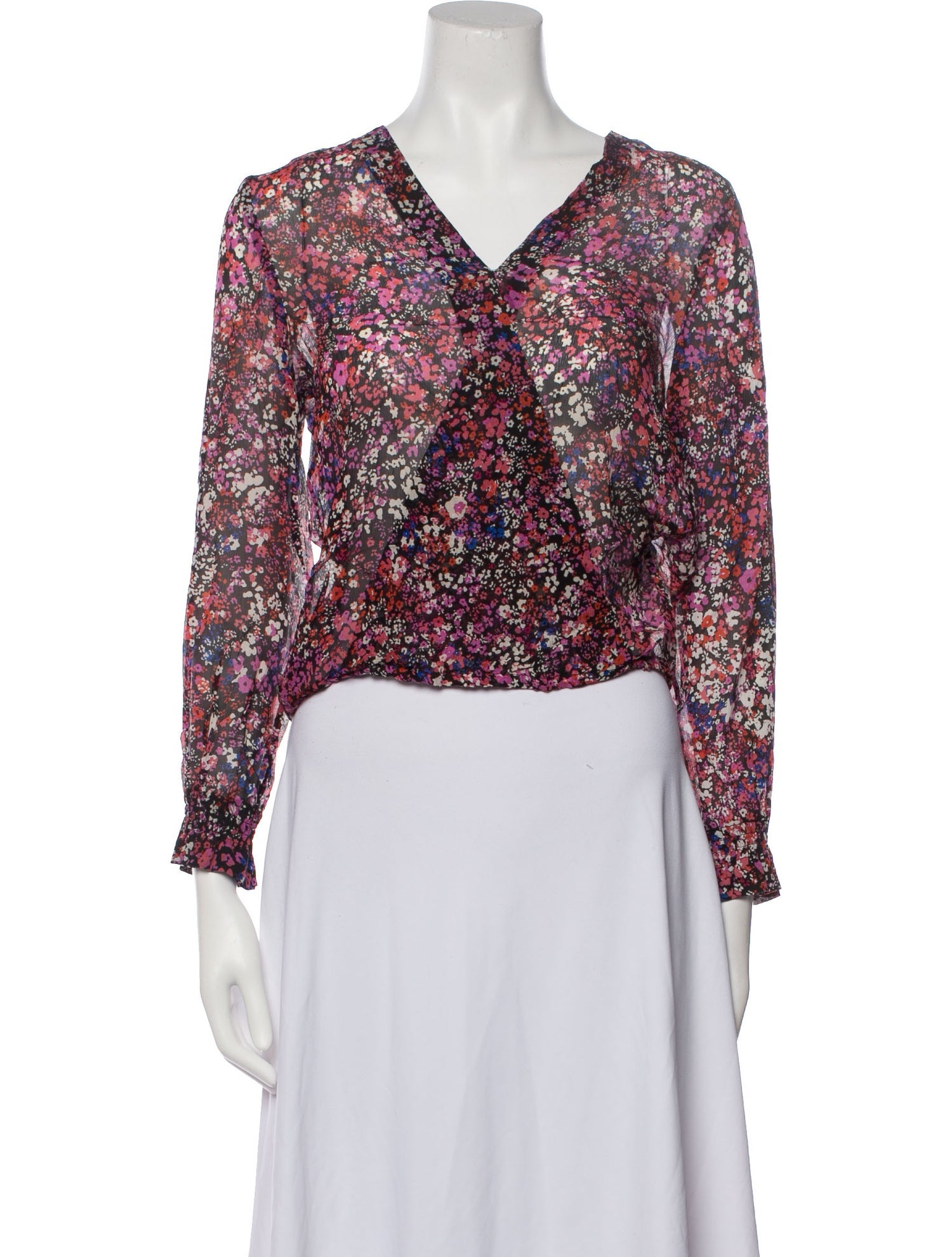 Maje Silk Long Sleeve Top - Black Tops, Clothing - W2M127103 | The RealReal