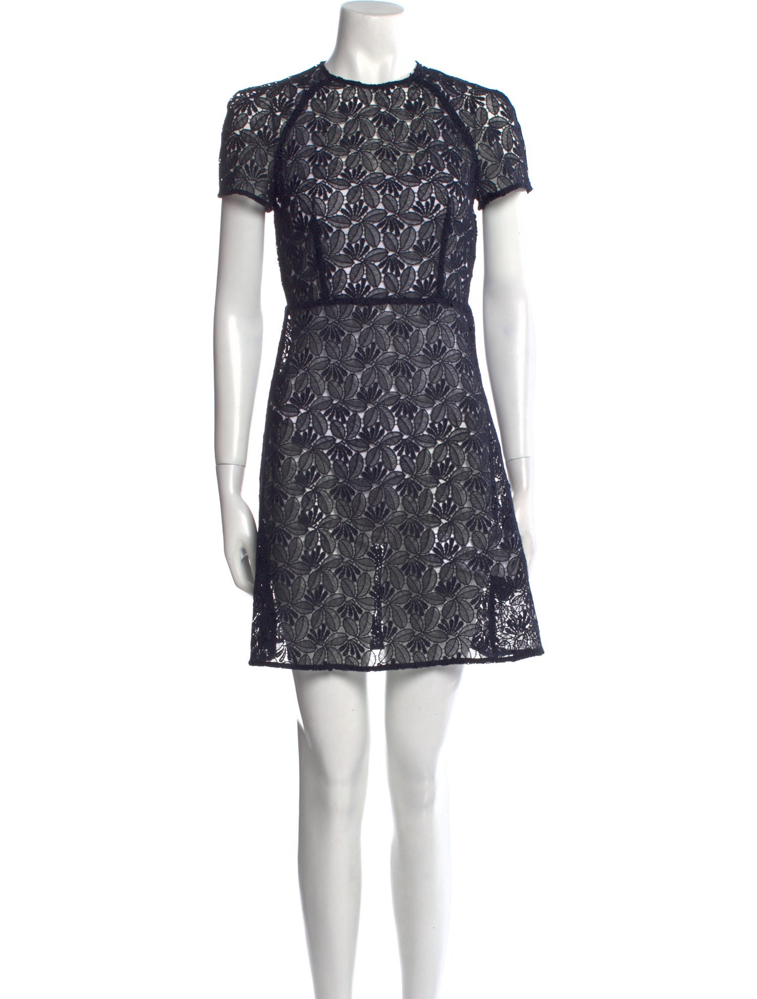 Maje Lace Pattern Mini Dress w/ Tags - Blue Dresses, Clothing ...