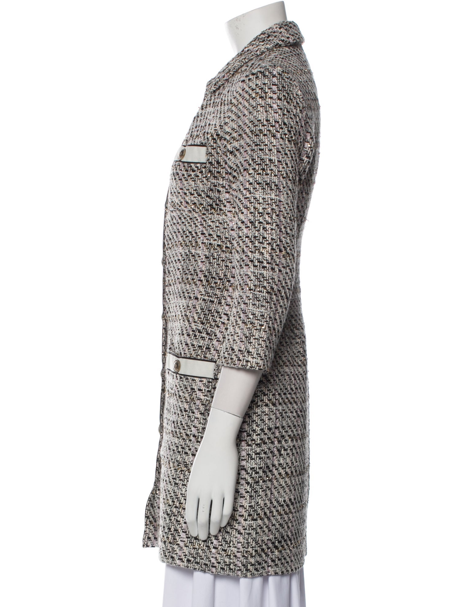 Maje Tweed Pattern Evening Jacket - Pink Jackets, Clothing - W2M128526 ...