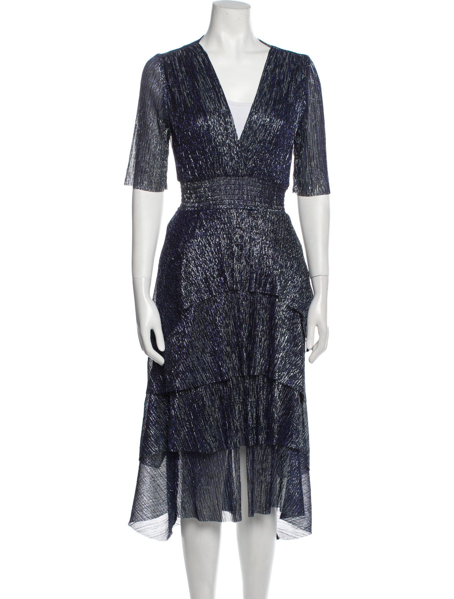 Maje Printed Midi Length Dress - Blue Dresses, Clothing - W2M129012 ...