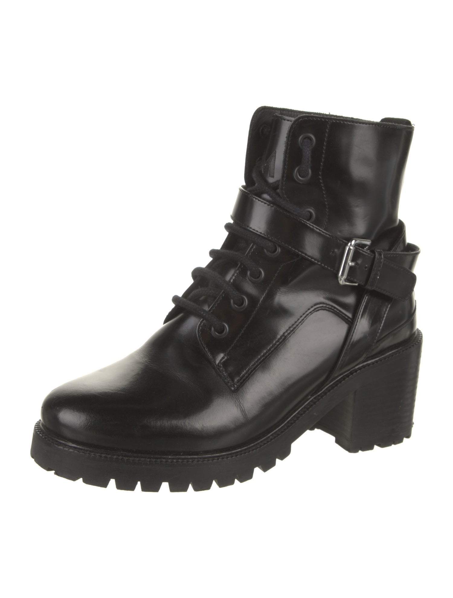 Valentino Leather Combat Boots - Black Boots, Shoes - VAL425375 | The ...