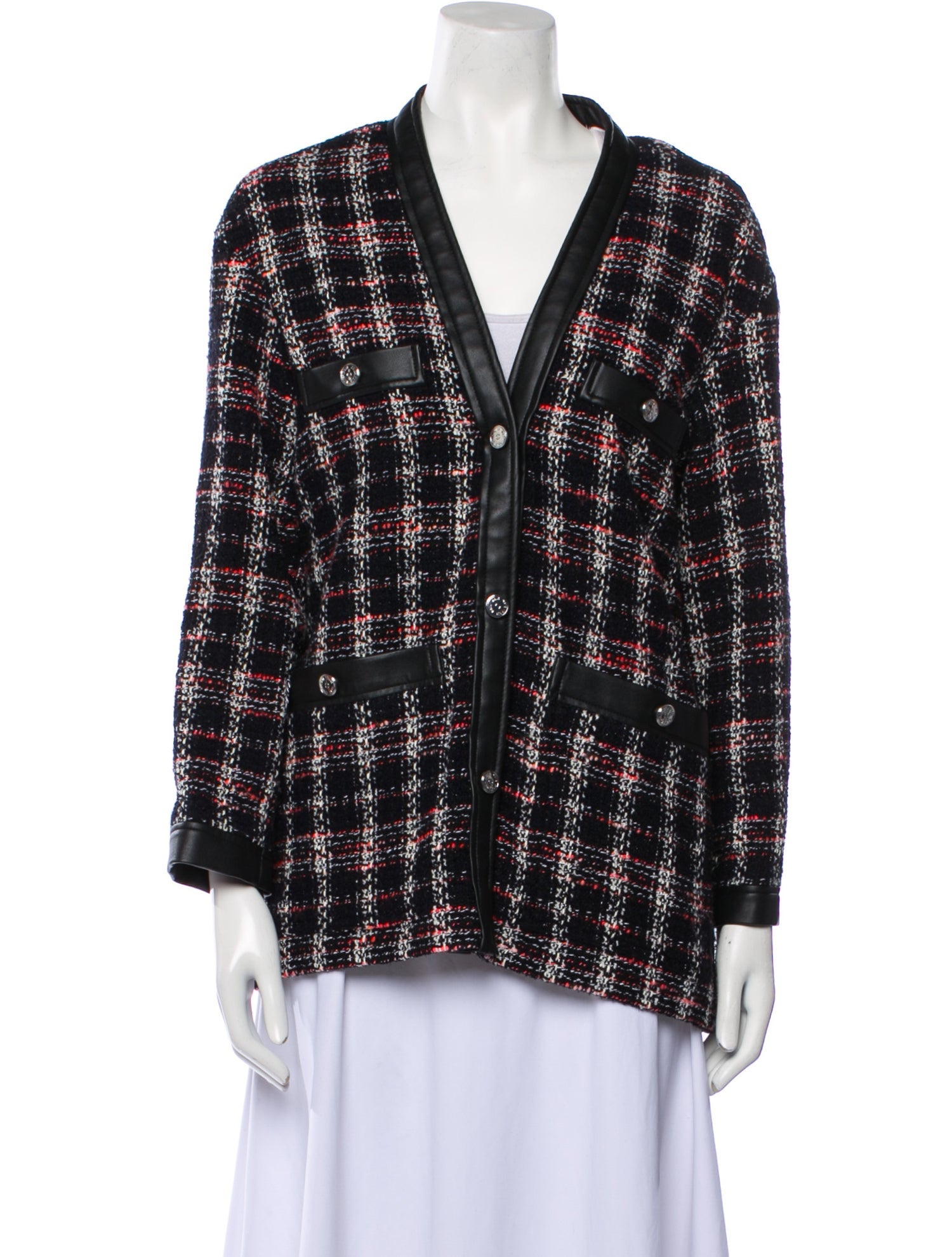 Maje Tweed Pattern Jacket - Black Jackets, Clothing - W2M136789 | The ...