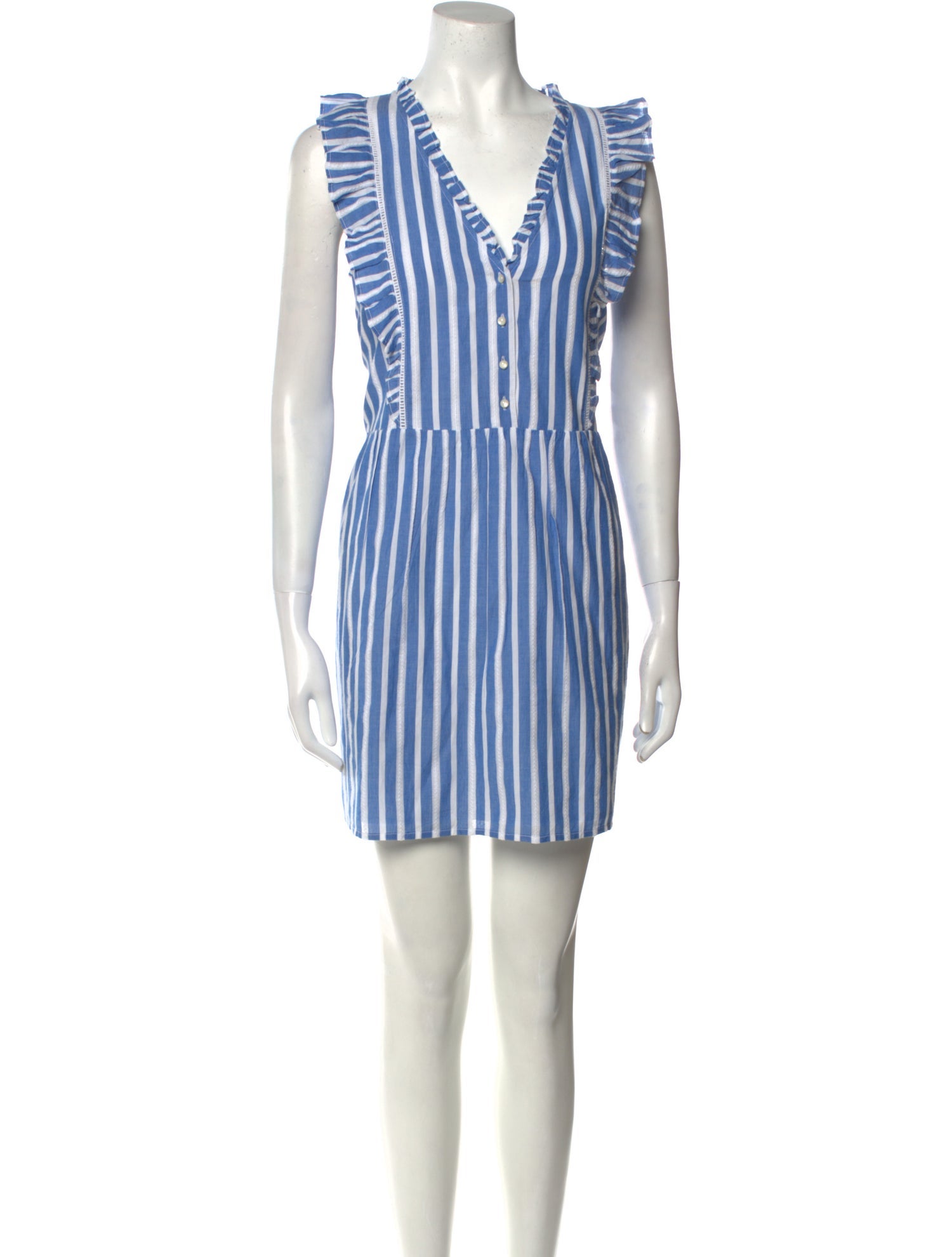 Sézane Striped Mini Dress - Blue Dresses, Clothing - W2M137838 | The ...