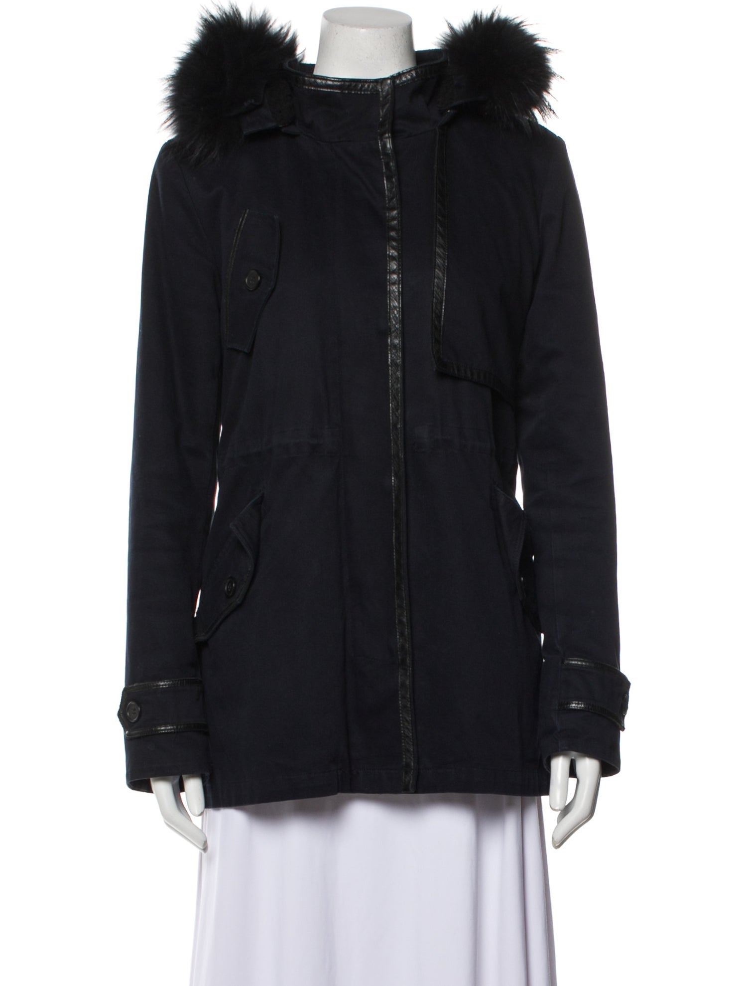 Maje Fur Coat - Blue Coats, Clothing - W2M142306 | The RealReal