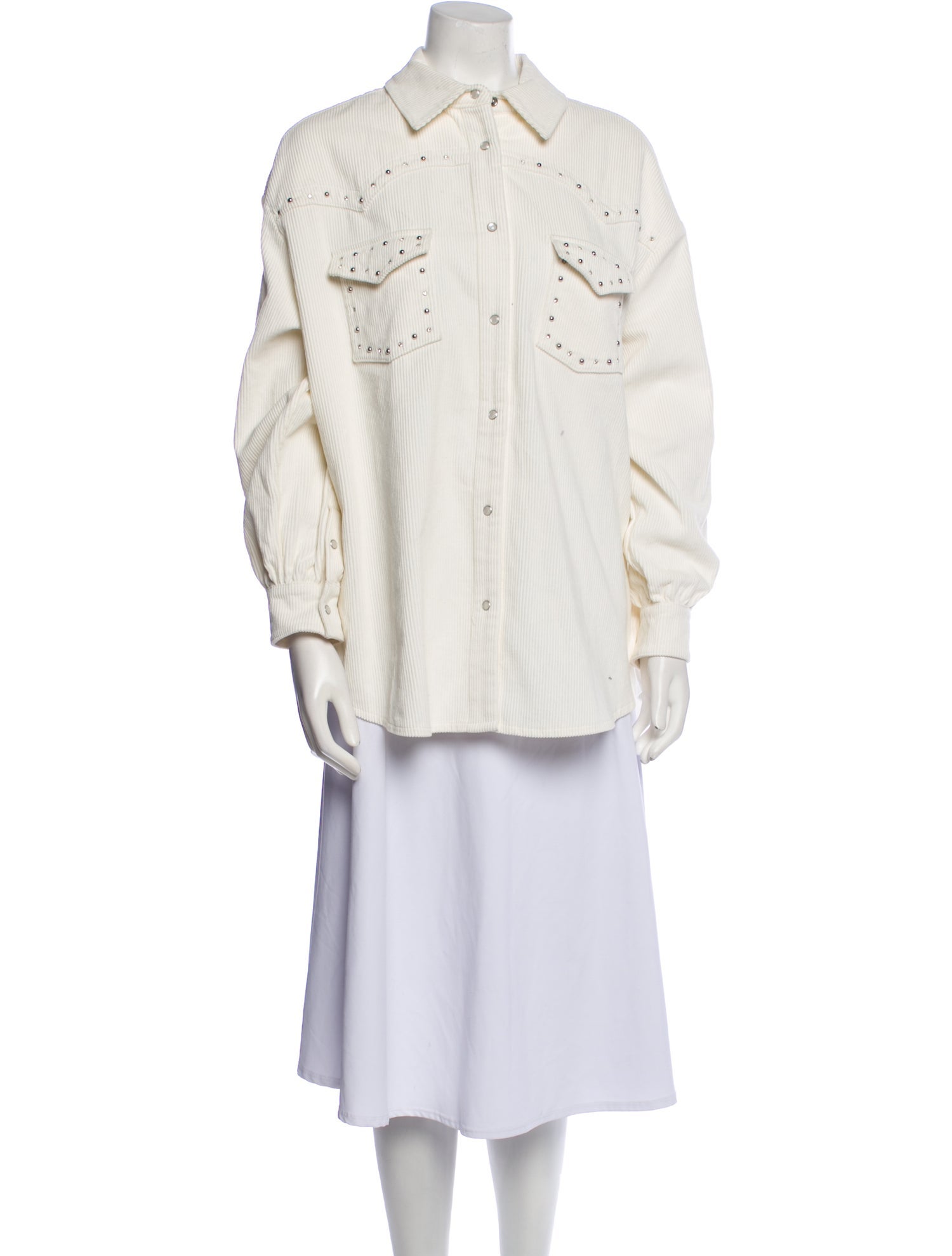 Maje Striped Denim Jacket - White Jackets, Clothing - W2M145071 | The ...