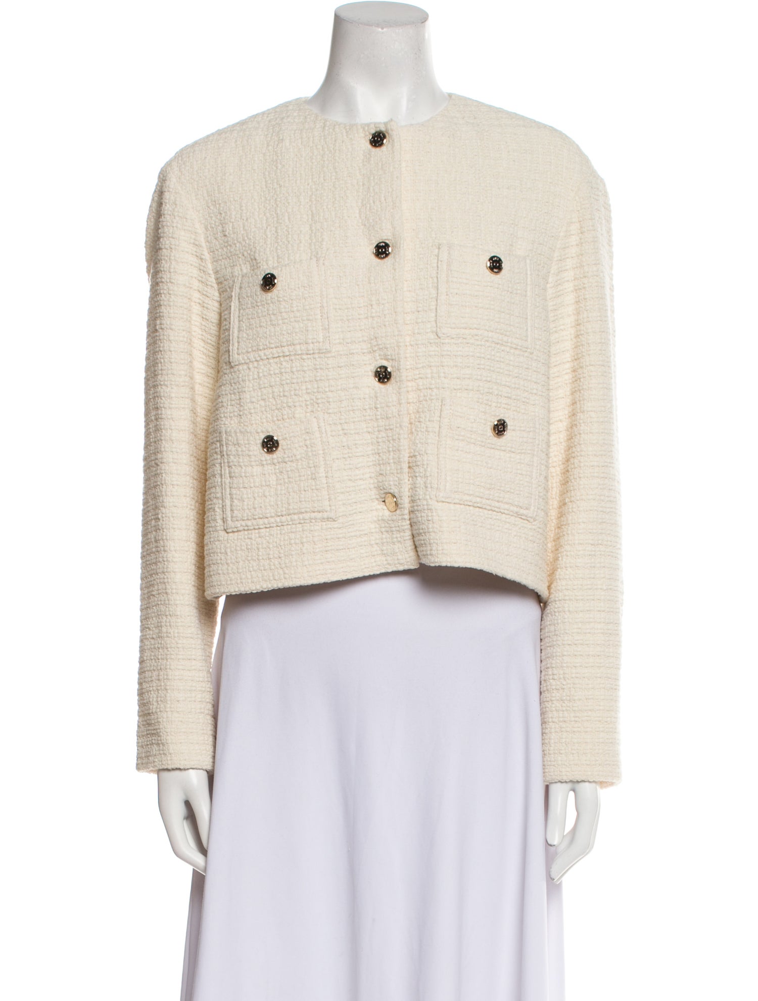 Maje Tweed Pattern Evening Jacket w/ Tags - Neutrals Jackets, Clothing ...
