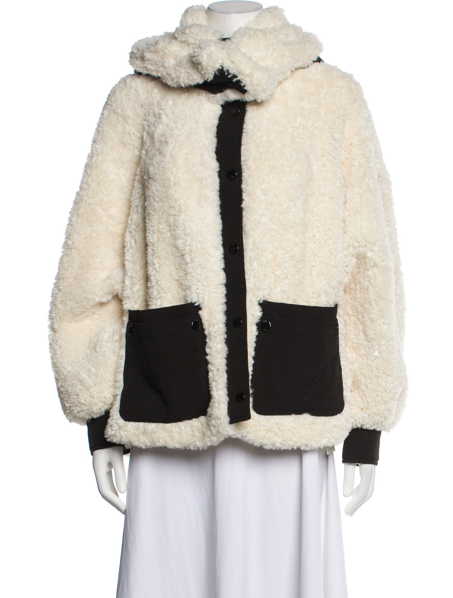 Maje Faux Fur Jacket w/ Tags - Neutrals Jackets, Clothing - W2M150381 ...