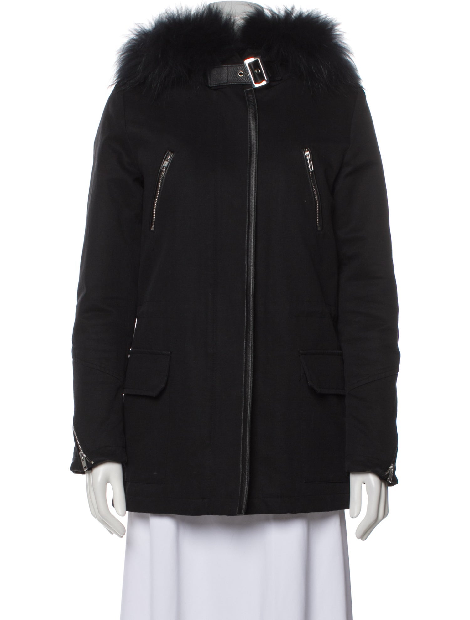 Maje Fur Coat - Black Coats, Clothing - W2M151041 | The RealReal