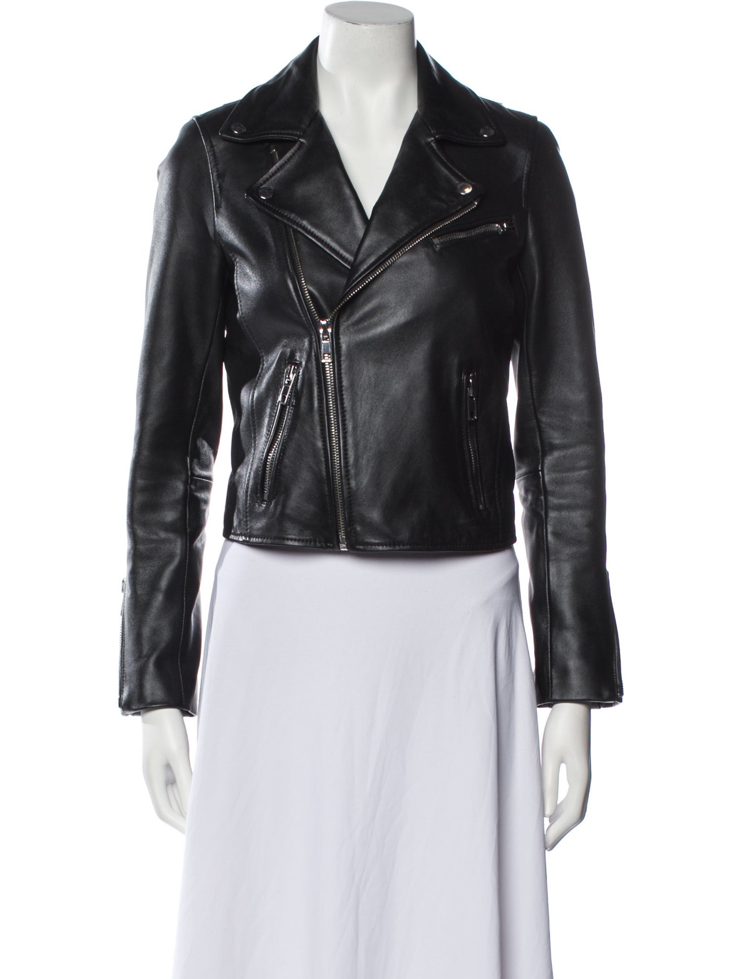 Maje Leather Biker Jacket - Black Jackets, Clothing - W2M151546 | The ...