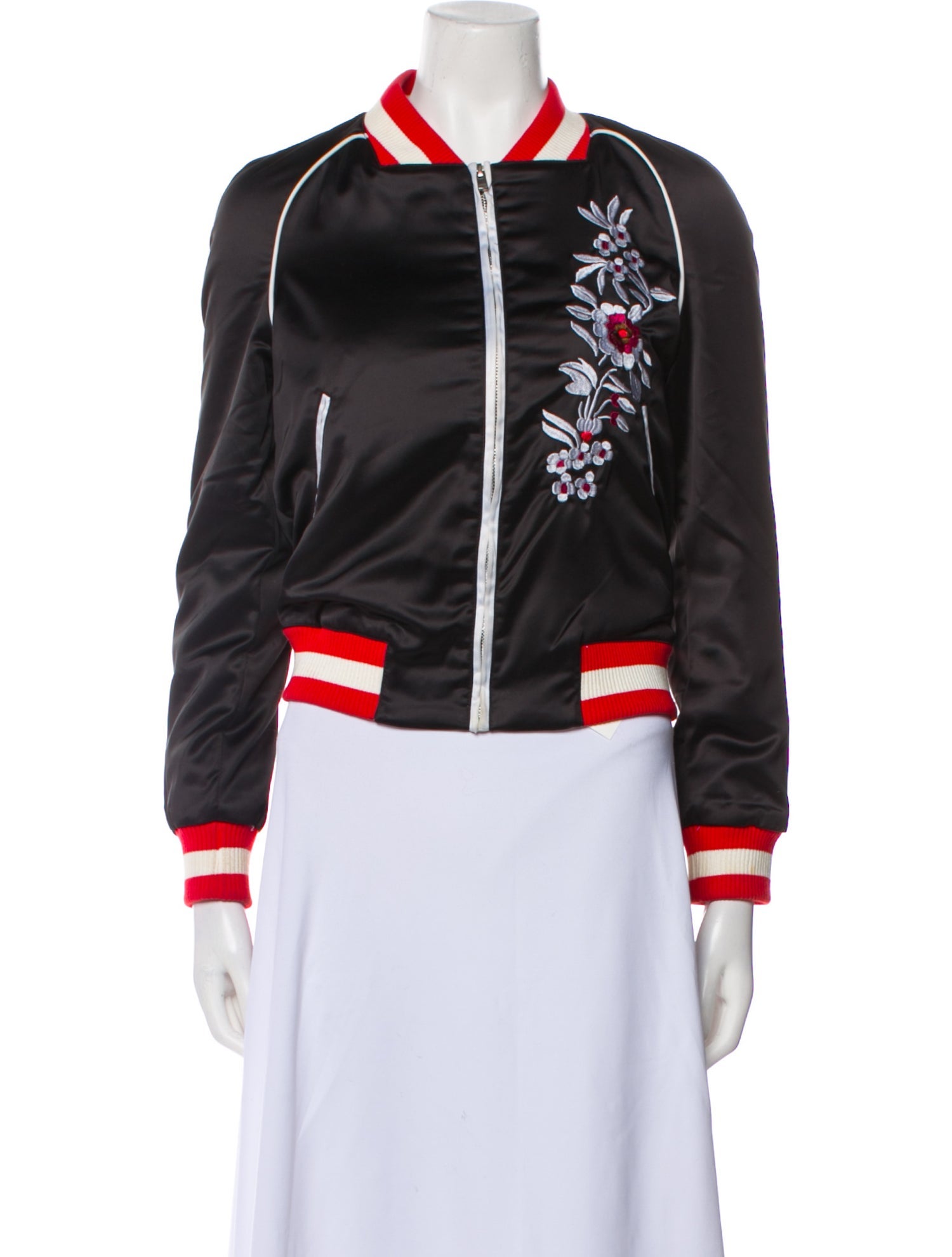 Maje Graphic Print Bomber Jacket - Black Jackets, Clothing - W2M151725 ...