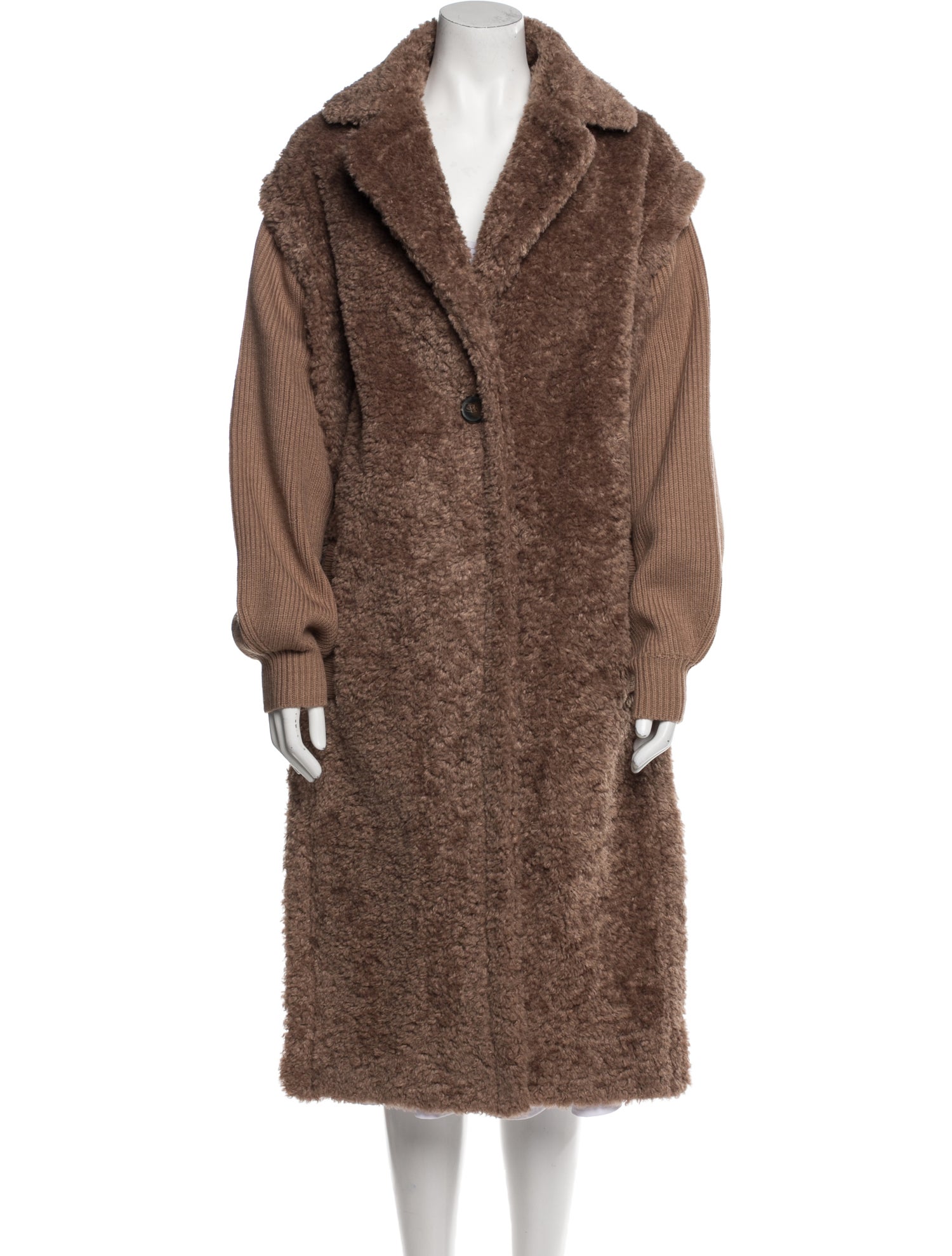 Maje Faux Fur Coat w/ Tags - Brown Coats, Clothing - W2M152069 | The ...