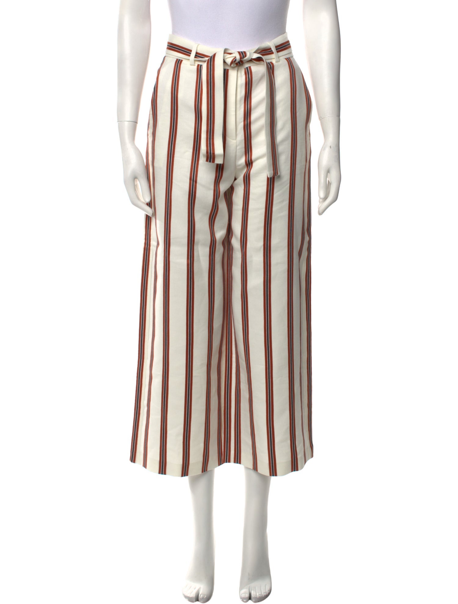 Maje Striped Wide Leg Pants w/ Tags - Neutrals, 13" Rise Pants ...