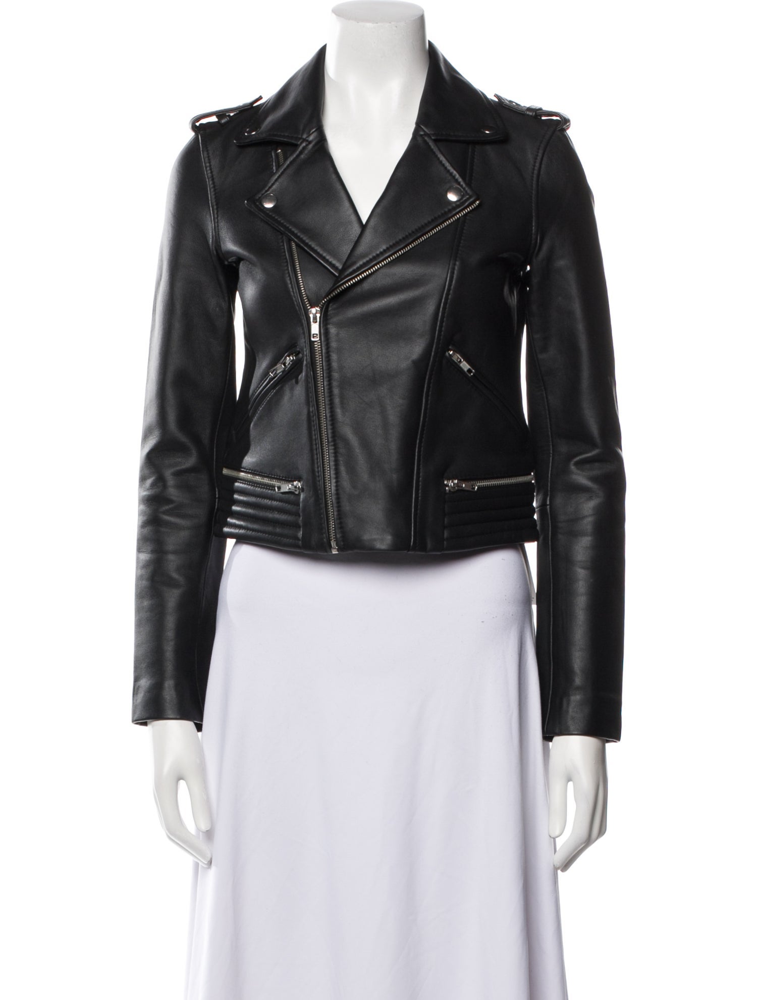 Maje Leather Biker Jacket - Black Jackets, Clothing - W2M154725 | The ...