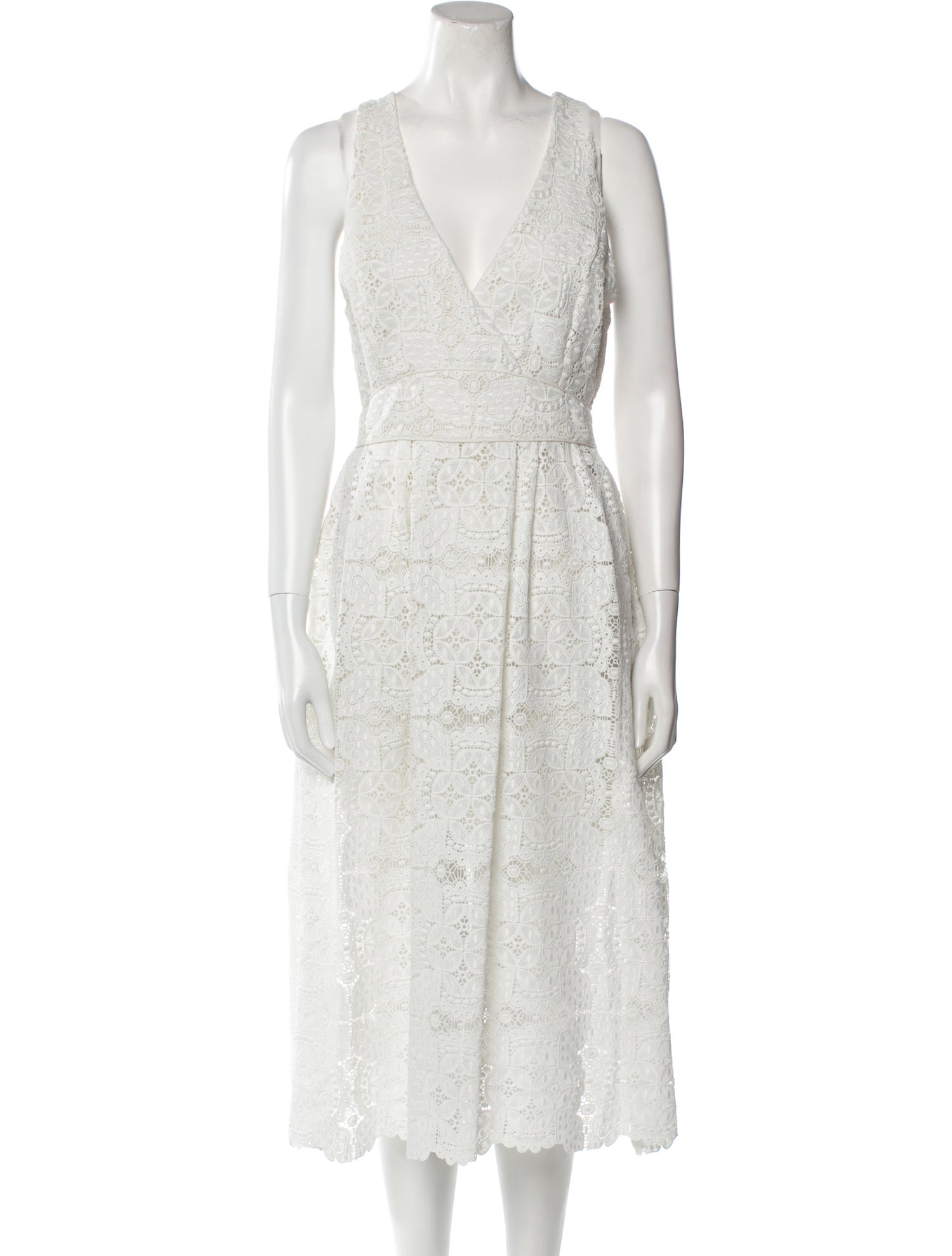 Maje V-Neck Long Dress - White Dresses, Clothing - W2M155361 | The RealReal