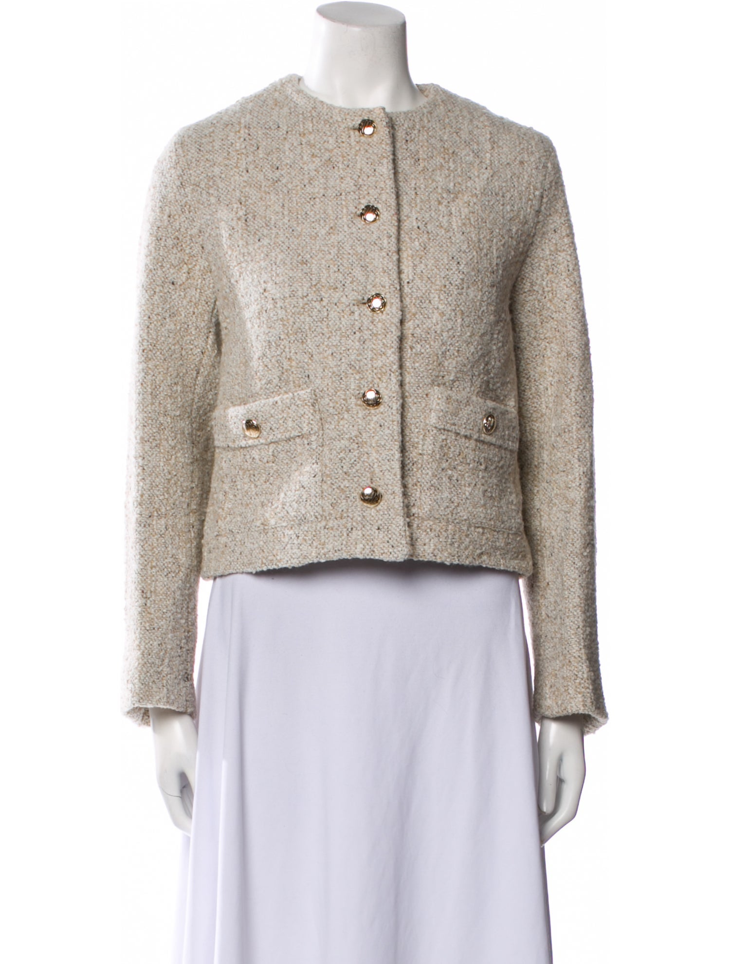 Bogner Virgin Wool Tweed Pattern Jacket - Pink Jackets, Clothing ...
