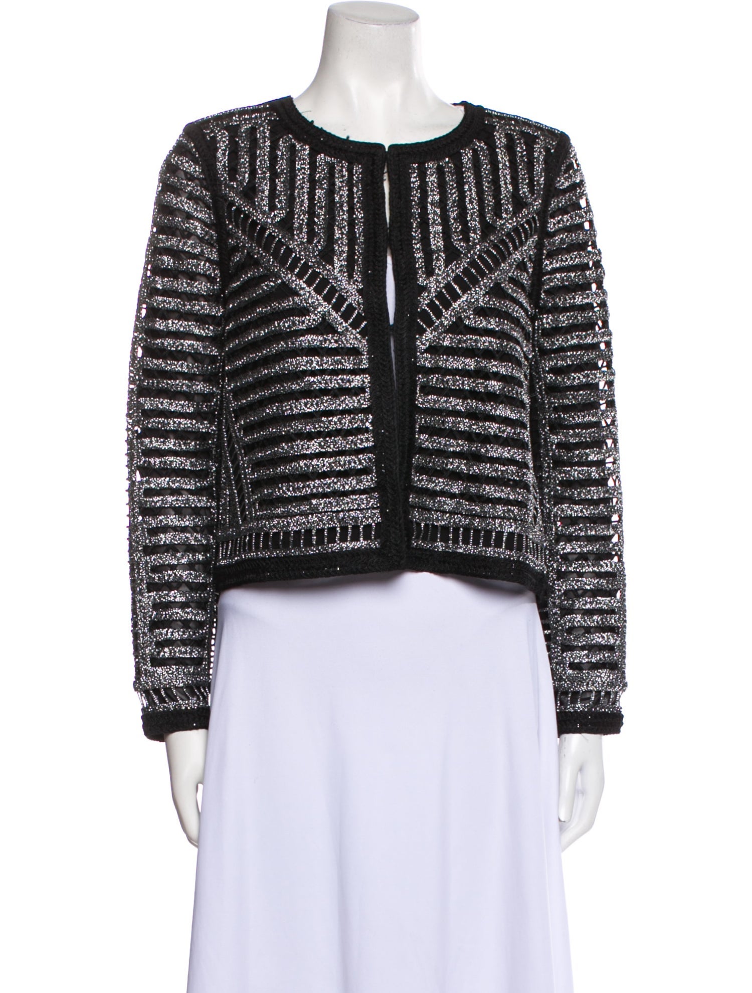 Maje Striped Evening Jacket - Black Jackets, Clothing - W2M162942 | The ...