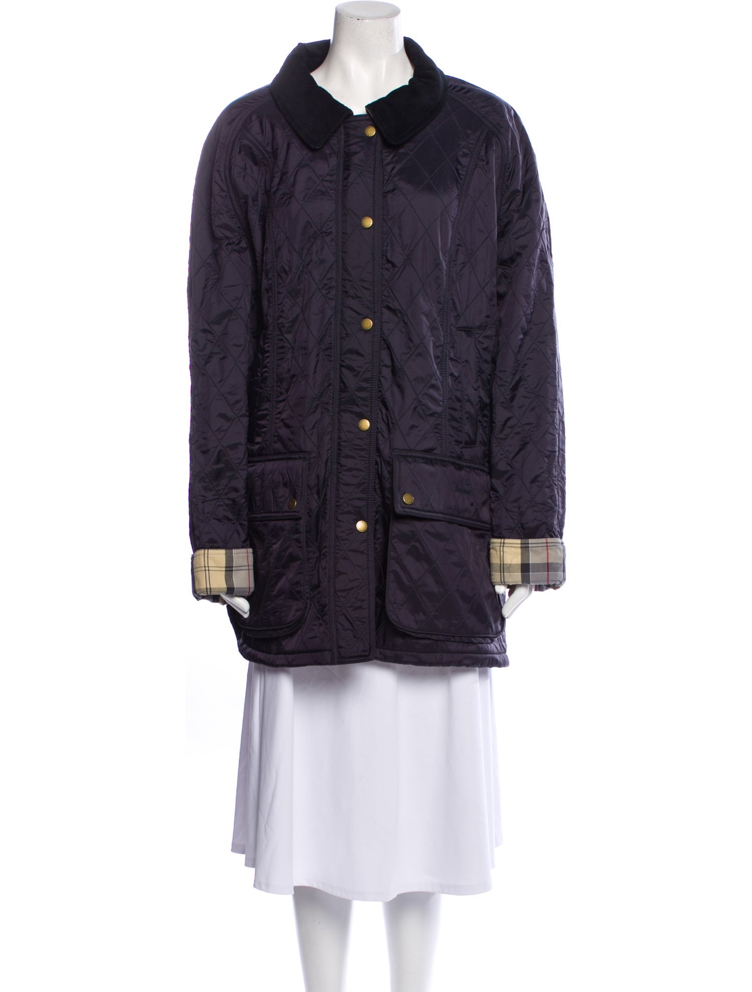 Barbour Plaid Print Denim Jacket w/ Tags - Blue Jackets, Clothing ...