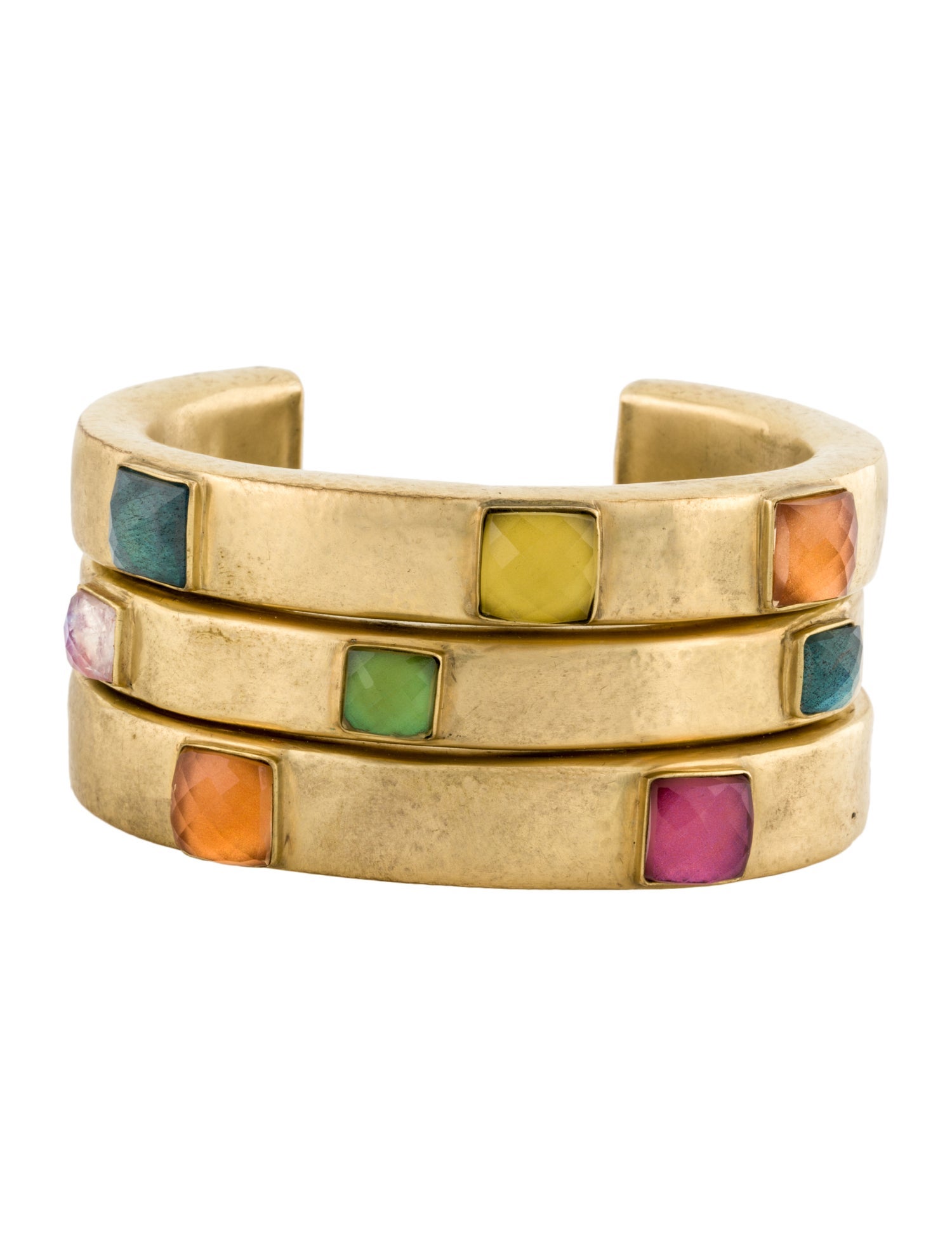 Vaubel Multi-Stone Cuff Bracelet - Gold-Tone Metal Cuff, Bracelets ...