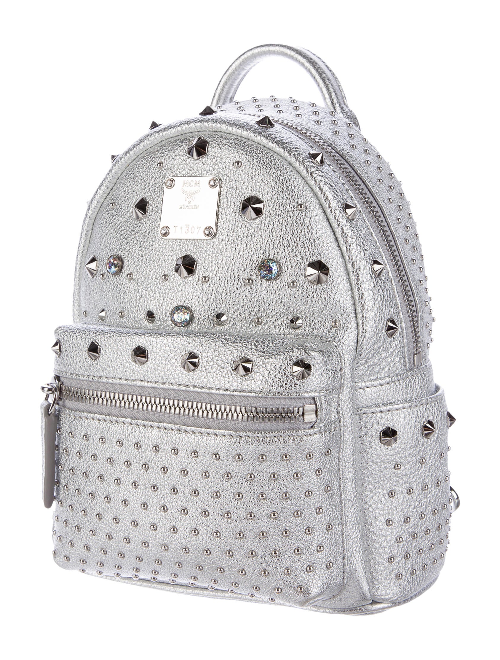 MCM Extra Mini Special Stark Backpack - Silver Backpacks, Handbags ...