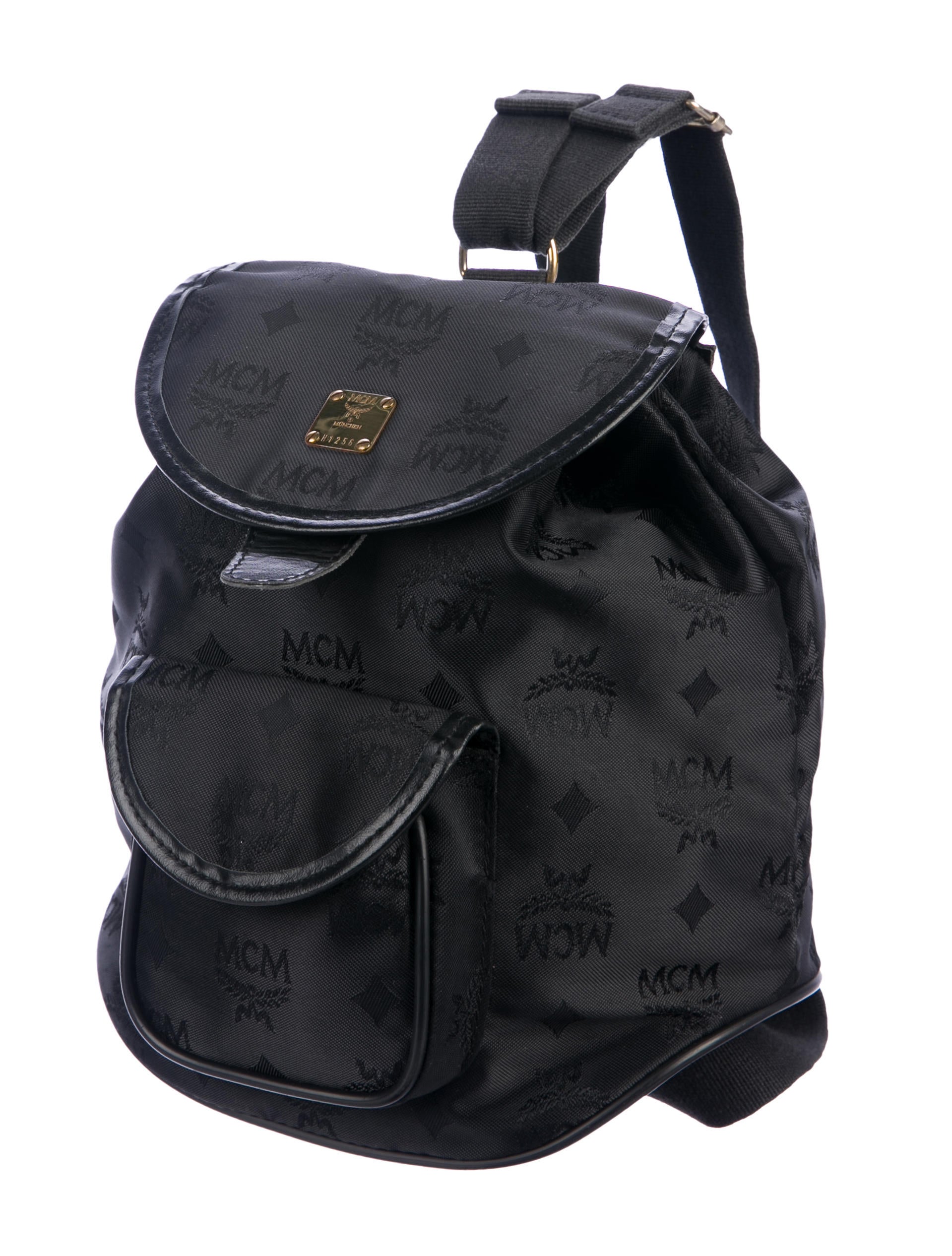 MCM Vintage Visetos Nylon Backpack - Black Backpacks, Handbags ...