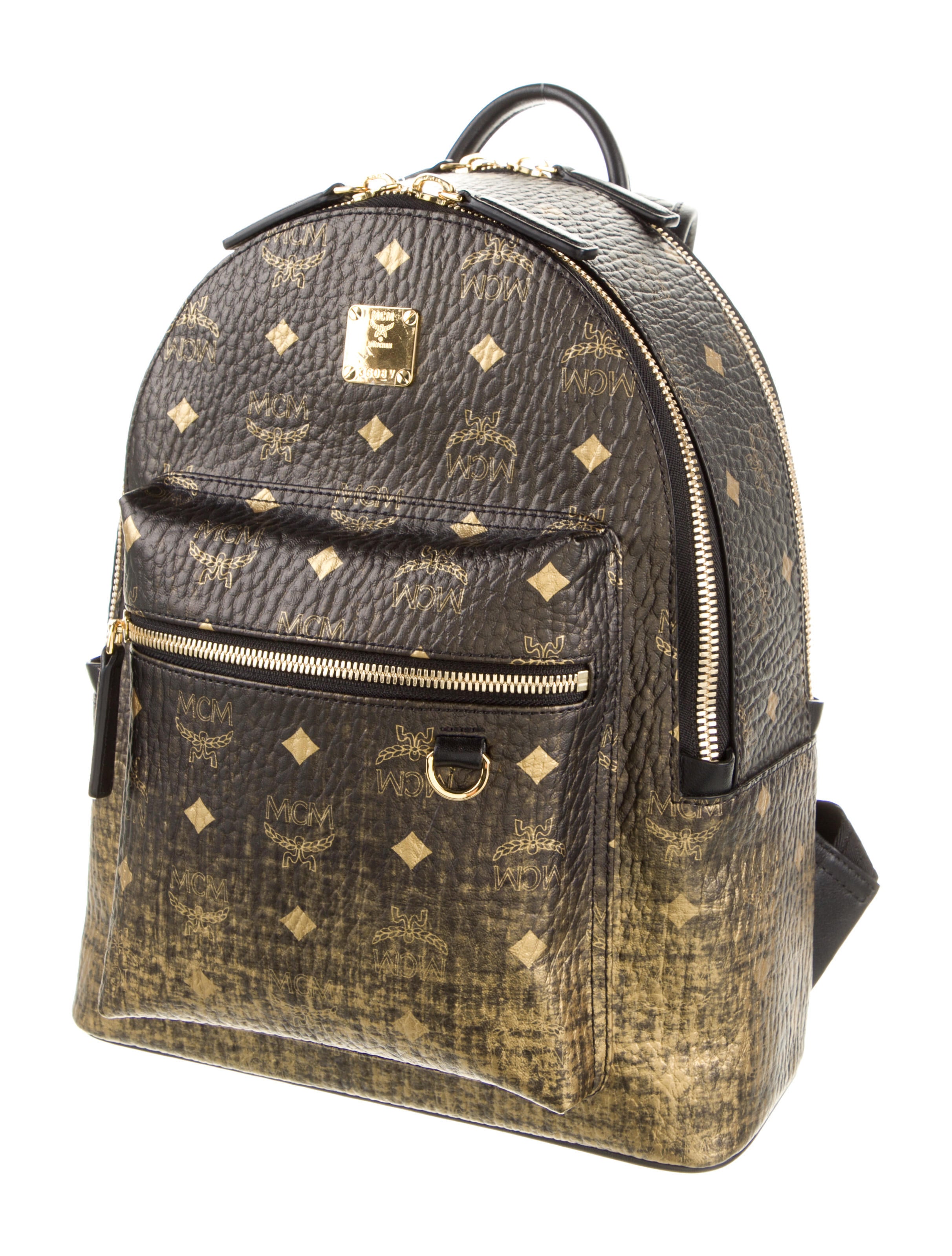 MCM Ombre Visetos Backpack - Black Backpacks, Handbags - W3041866 | The ...