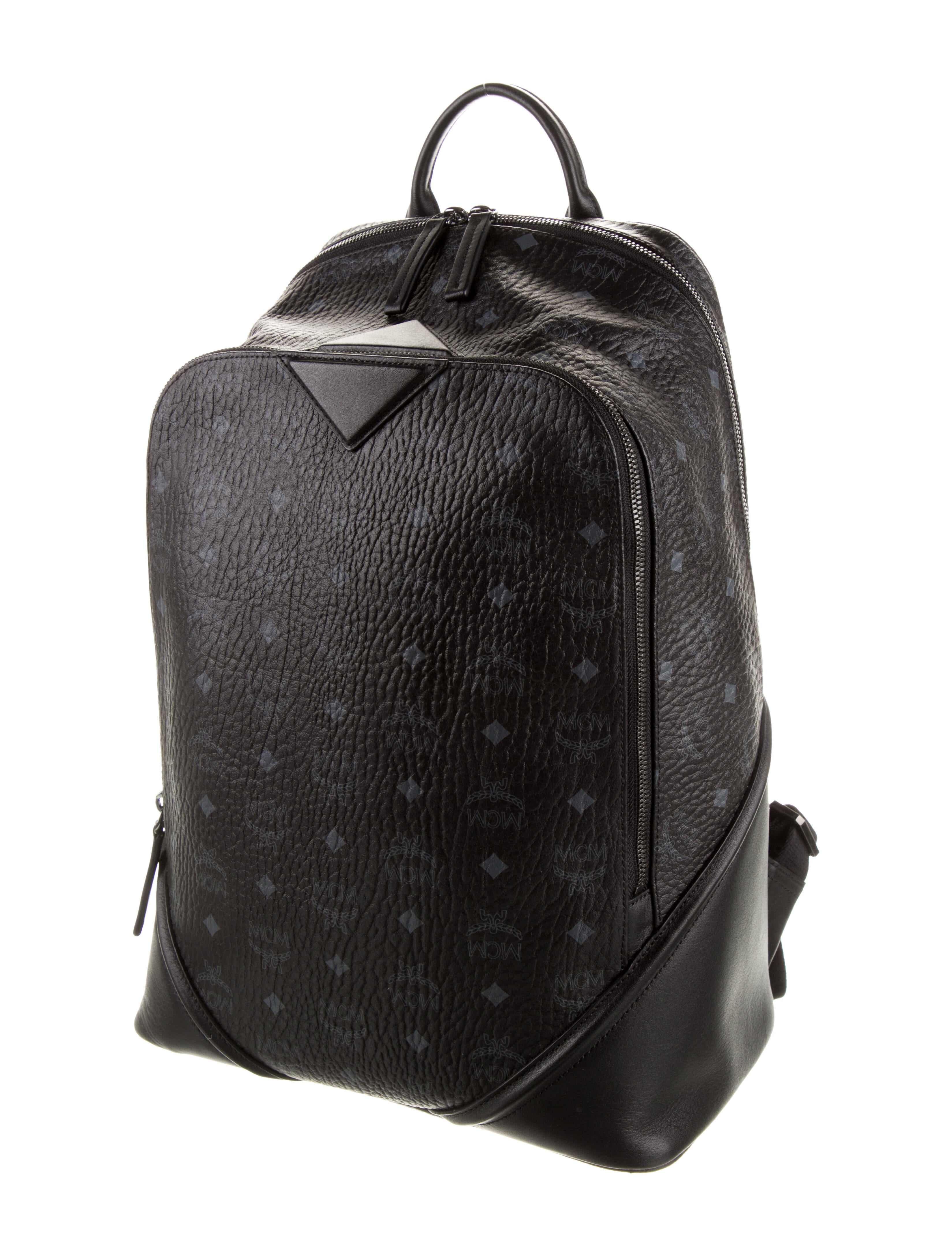MCM Leather-Trimmed Visetos Backpack - Black Backpacks, Bags - W3042041 ...