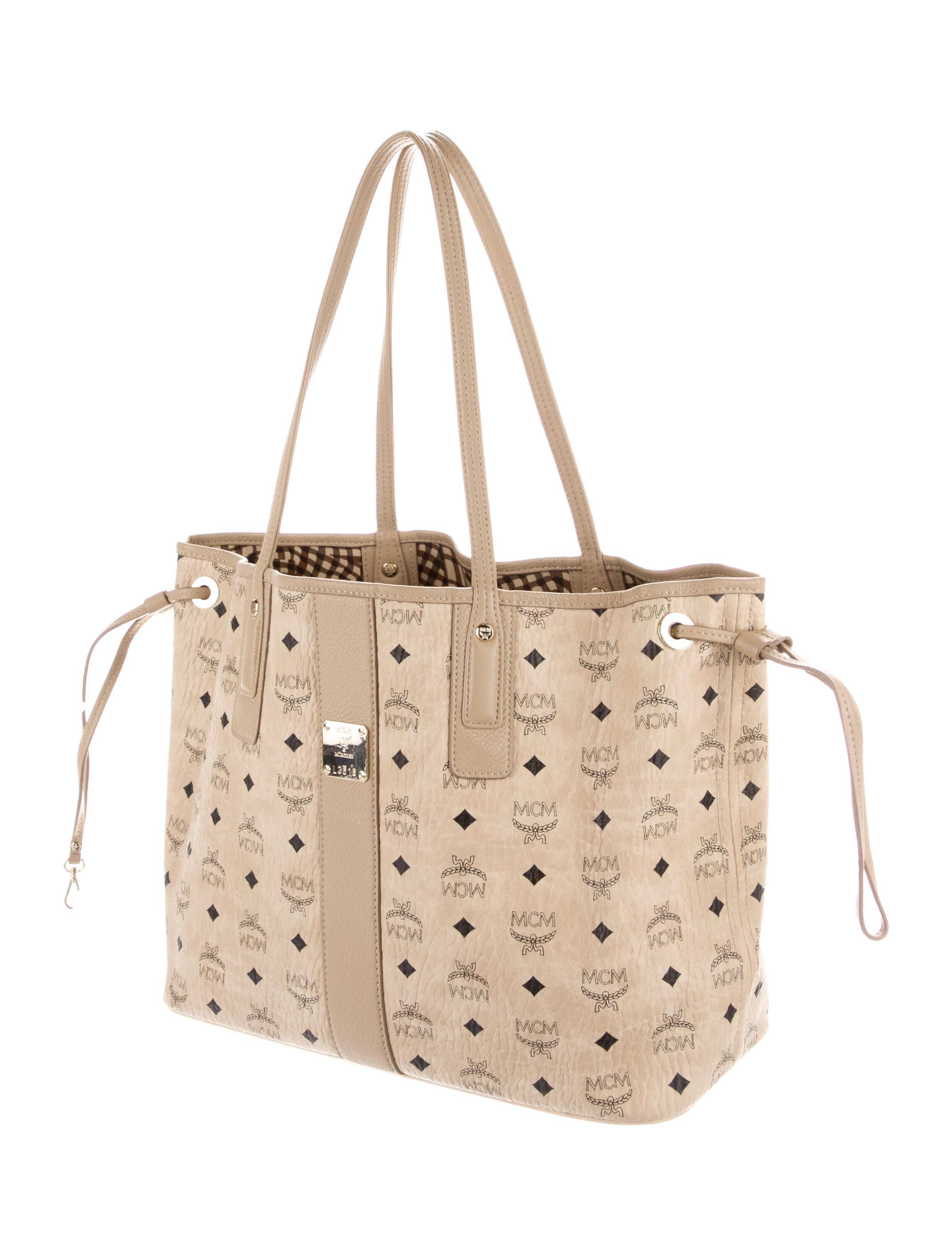 MCM Visetos Medium Liz Reversible Shopper Tote - Neutrals Totes ...