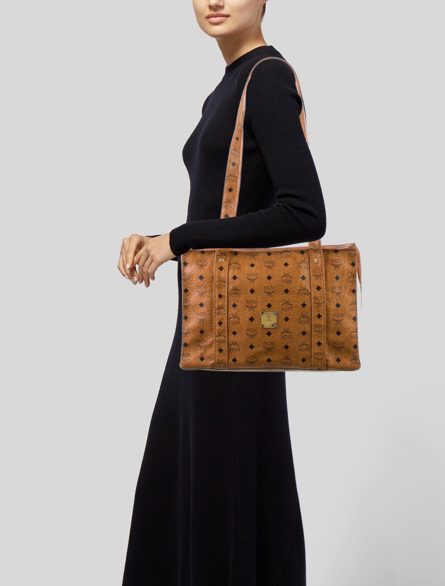 MCM Visetos Shopping Tote - Brown Totes, Handbags - W3042665 | The RealReal